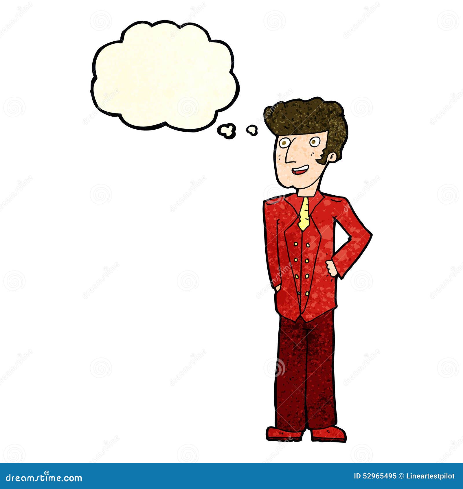Cartoon Upperclass Man with Thought Bubble Stock Illustration ...