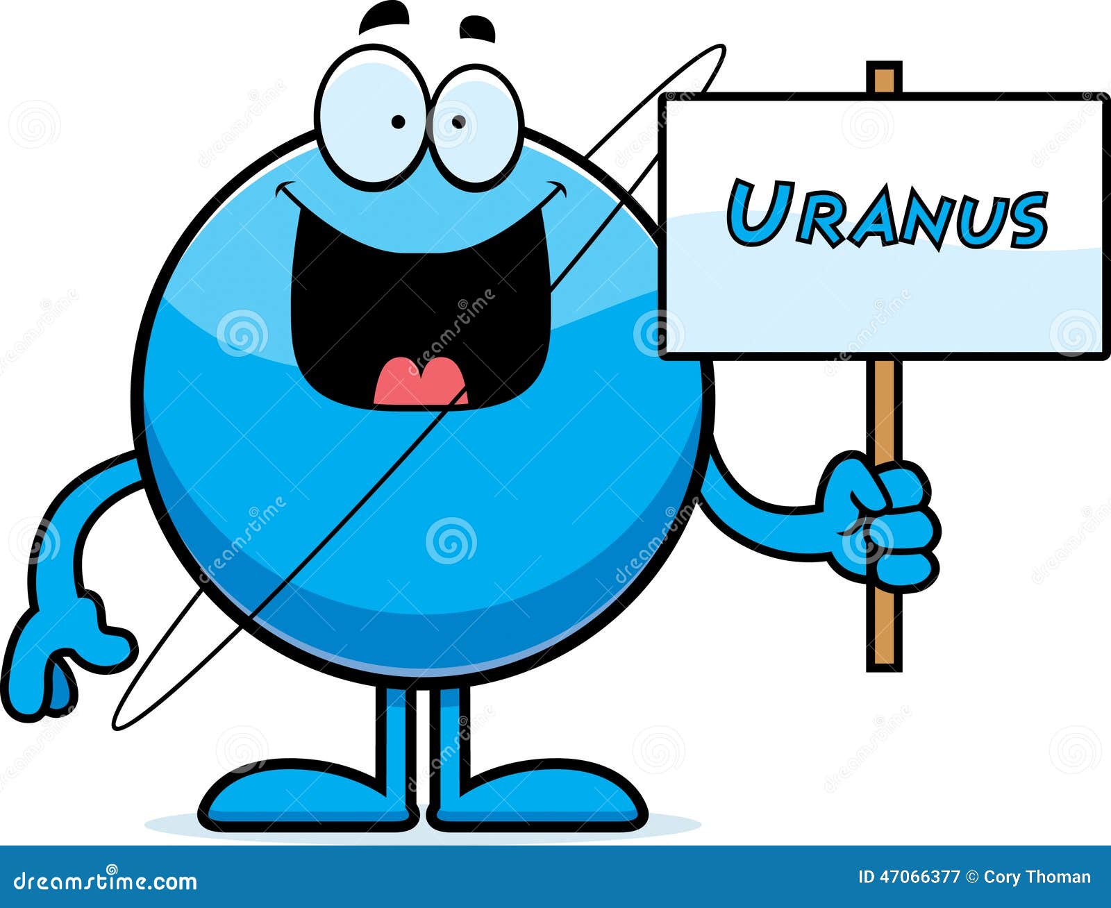 Cartoon Uranus Sign Stock Vector Illustration Of Planet 47066377
