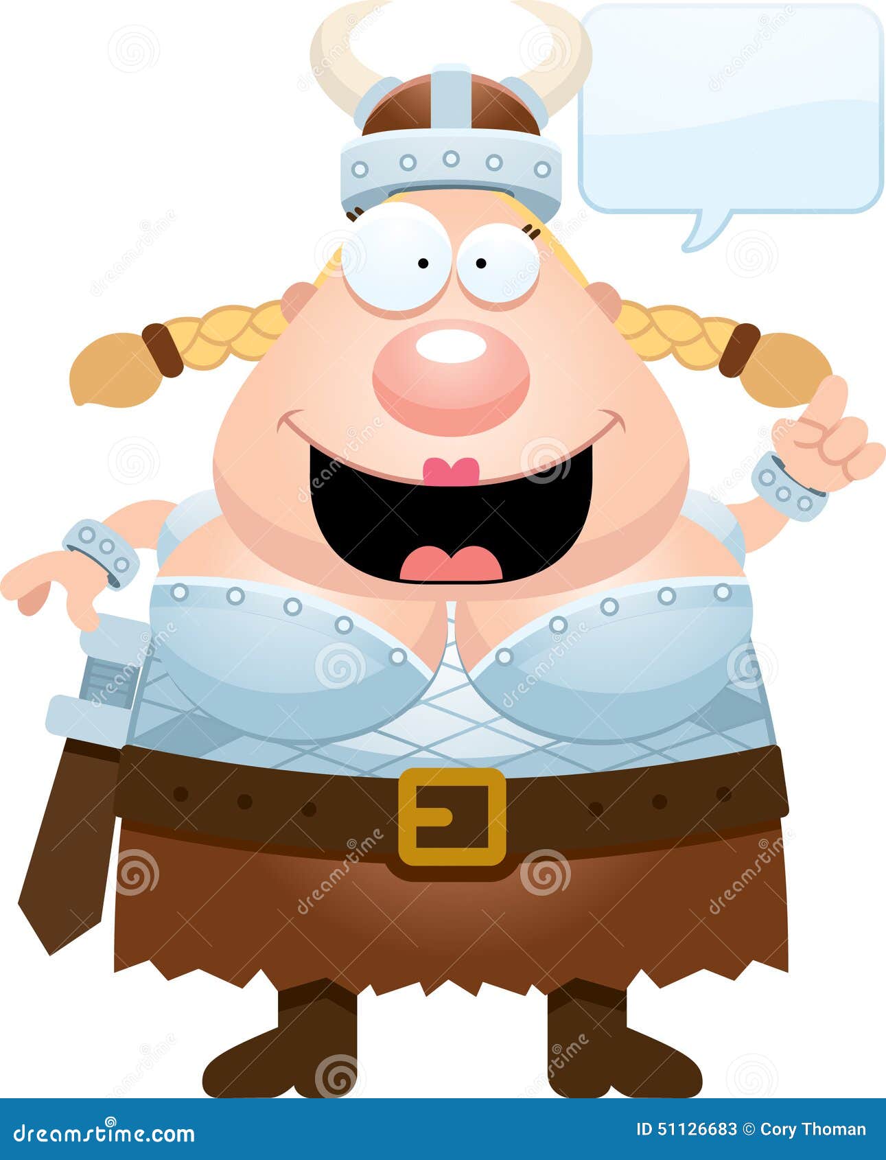 Cartoon Valkyrie Talking stock vector. Illustration of happy - 51126683
