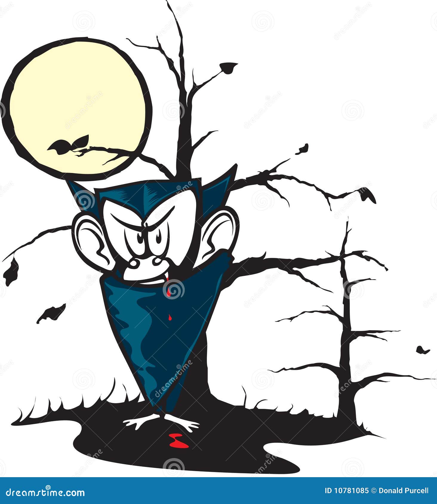 Cartoon Vampire On A White Background | CartoonDealer.com #159144665