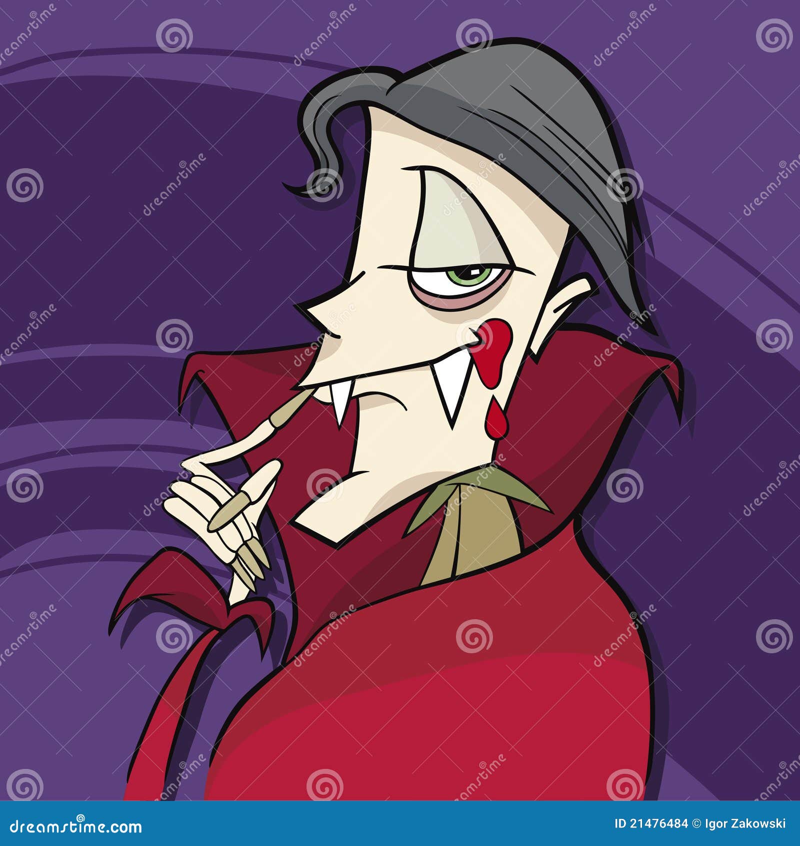 Cartoon vampire stock vector. Illustration of smile, cartoon - 21476484
