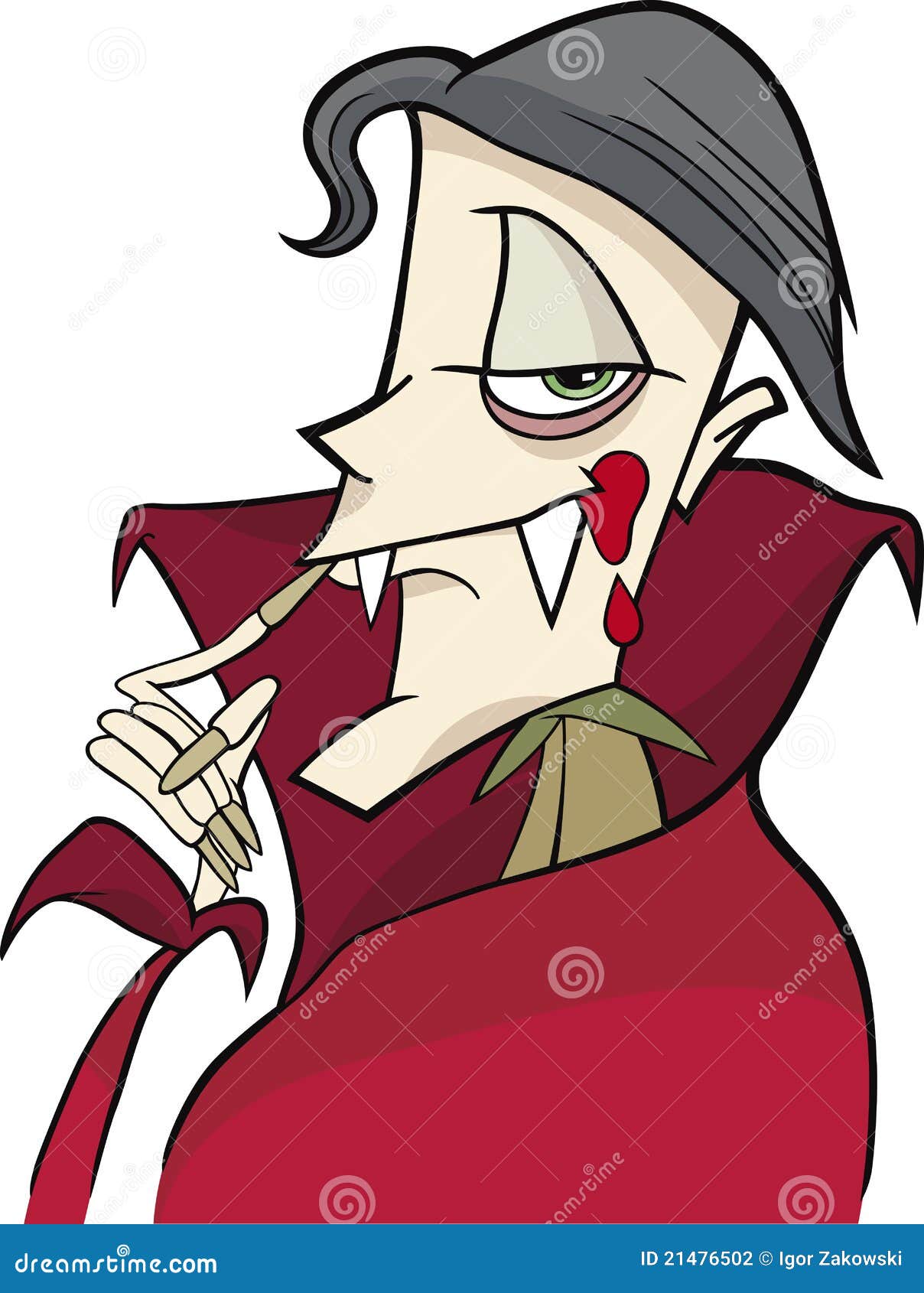 Cartoon vampire stock vector. Illustration of cheerful - 21476502