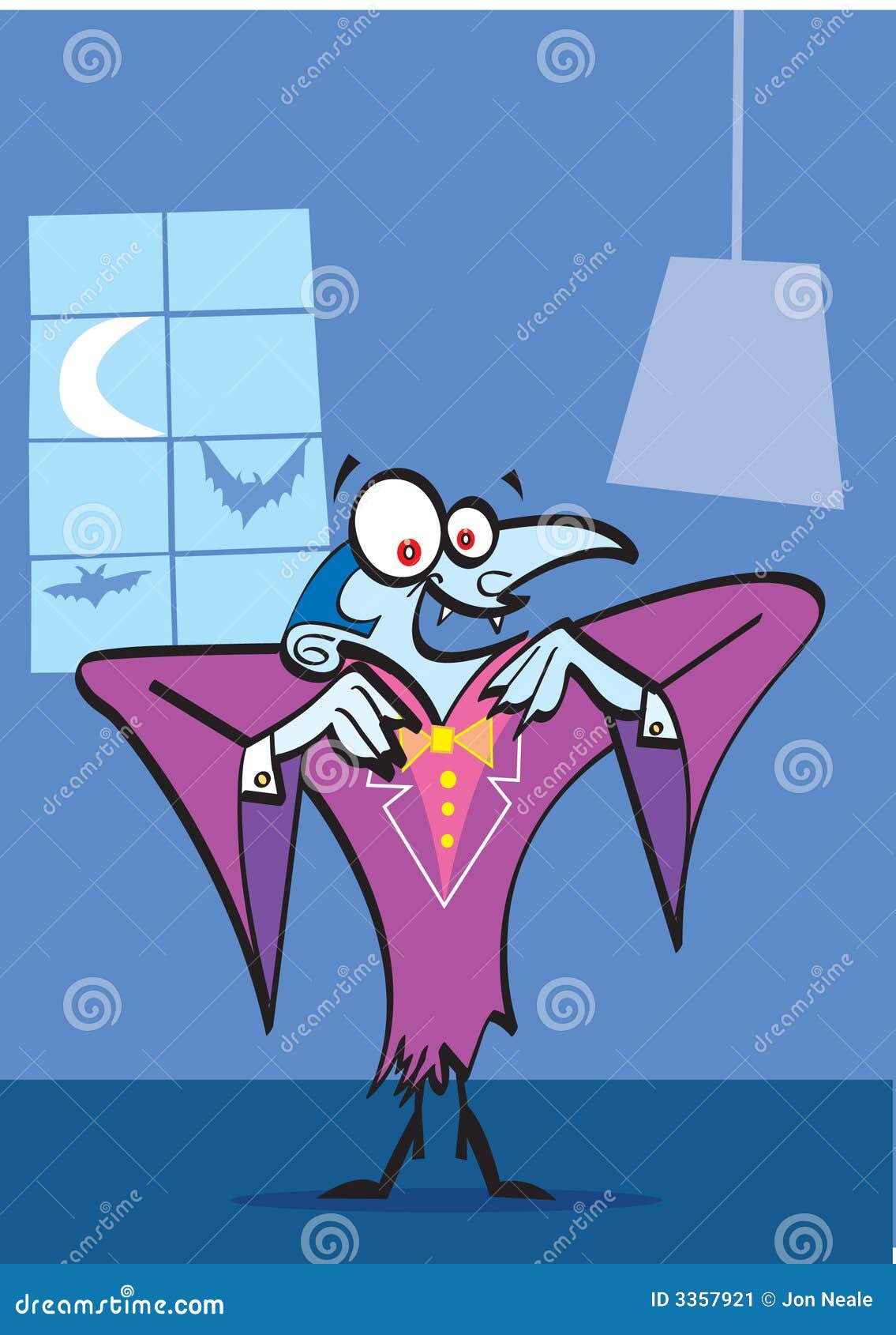 Cartoon Vampire Girl Waving | CartoonDealer.com #37033905