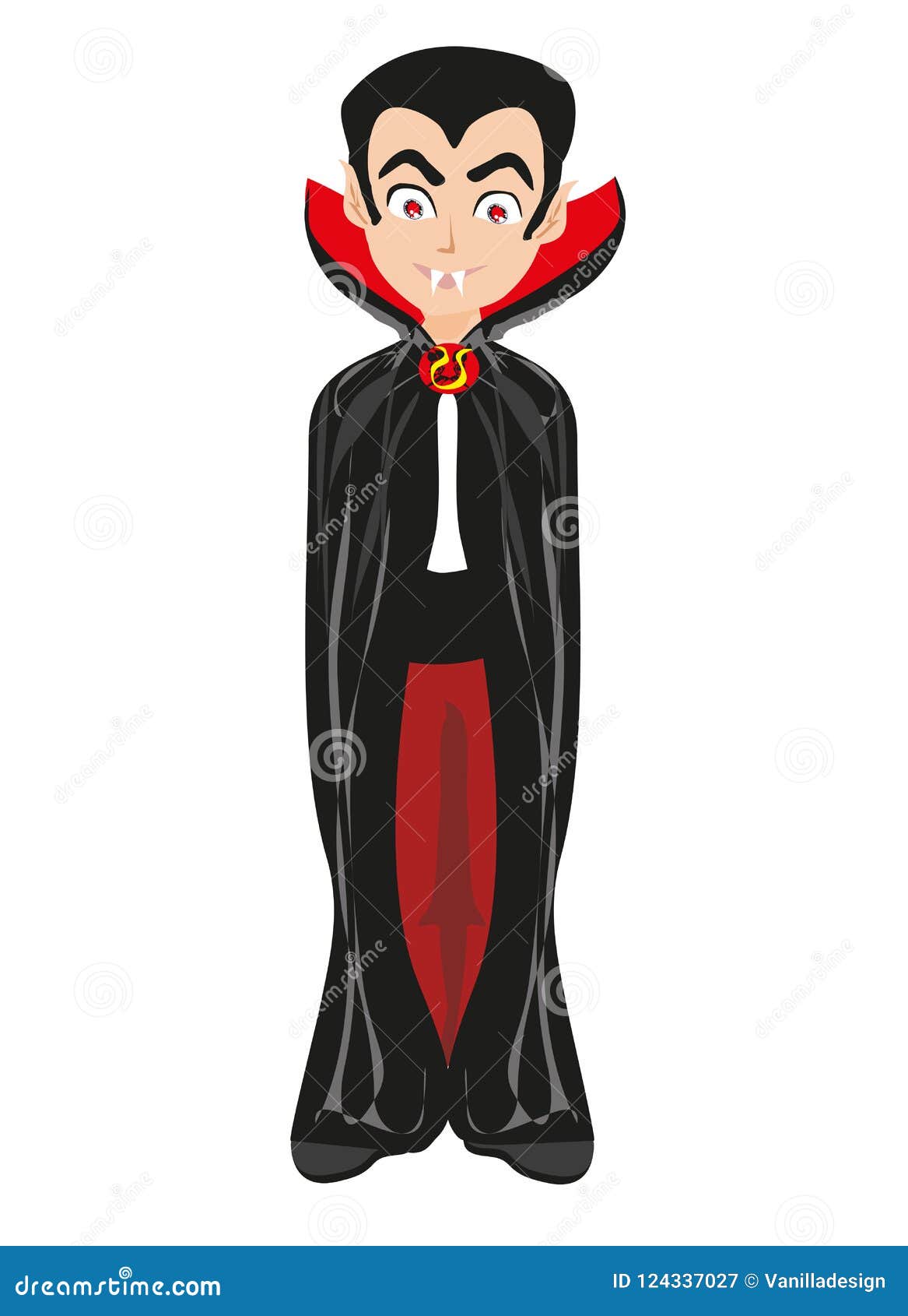 Cartoon vampire boy stock vector. Illustration of halloween - 124337027