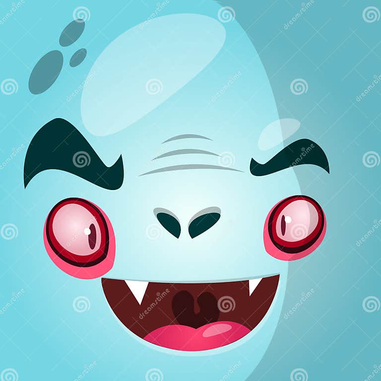 Cartoon Vampire Face. Halloween Vector Illustration. Stock Vector ...