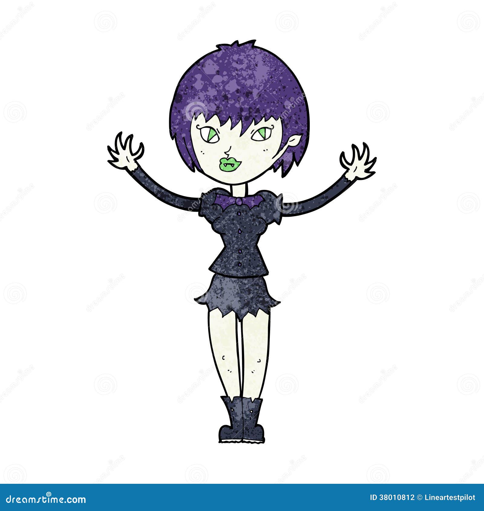 Cartoon vampire girl stock vector. Illustration of funny - 38010812