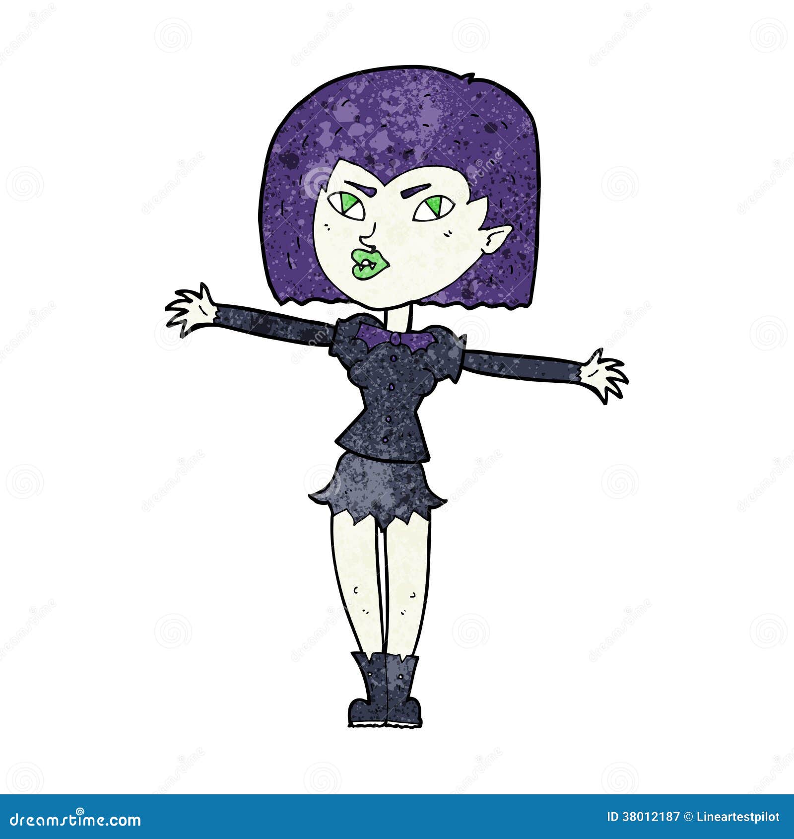 Cartoon vampire girl stock vector. Illustration of quirky - 38012187