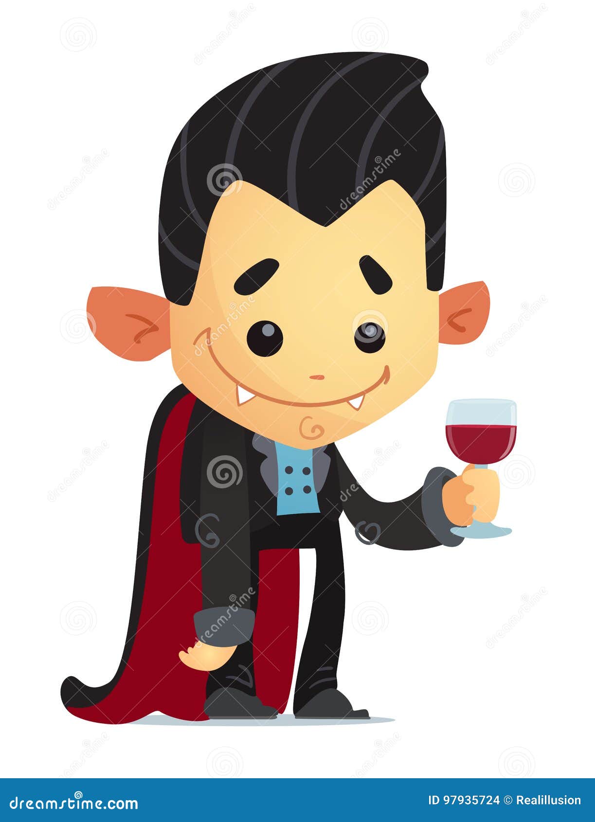 Cartoon Vampire. Vector Illustration With Simple Gradients ...
