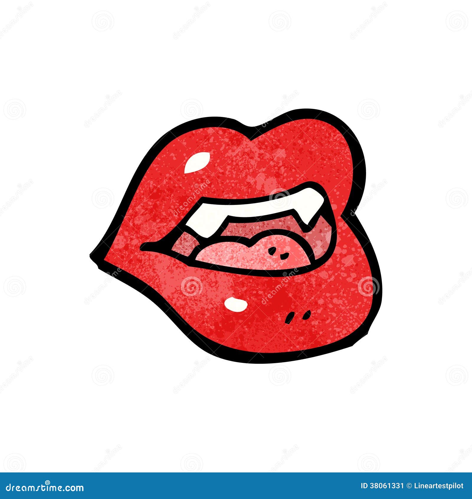 Cartoon vampire lips stock vector. Illustration of pout - 38061331