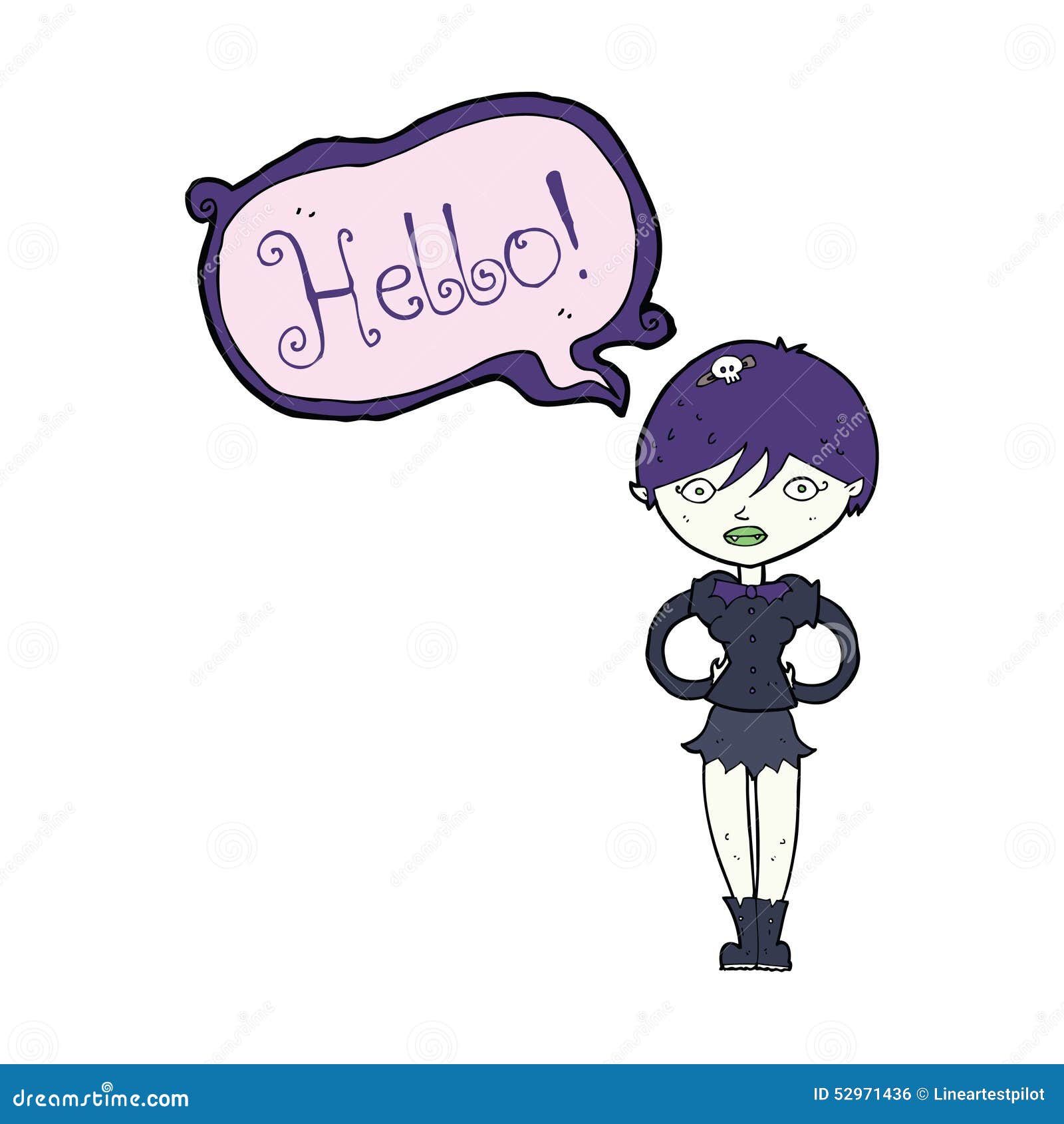 Cartoon Vampire Saying Hello Stock Illustration - Illustration of ...