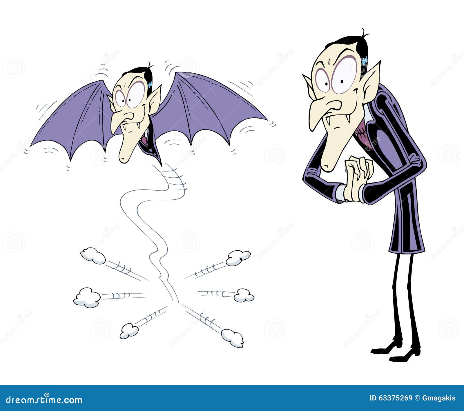 Cartoon vampire stock illustration. Illustration of myths - 63375269