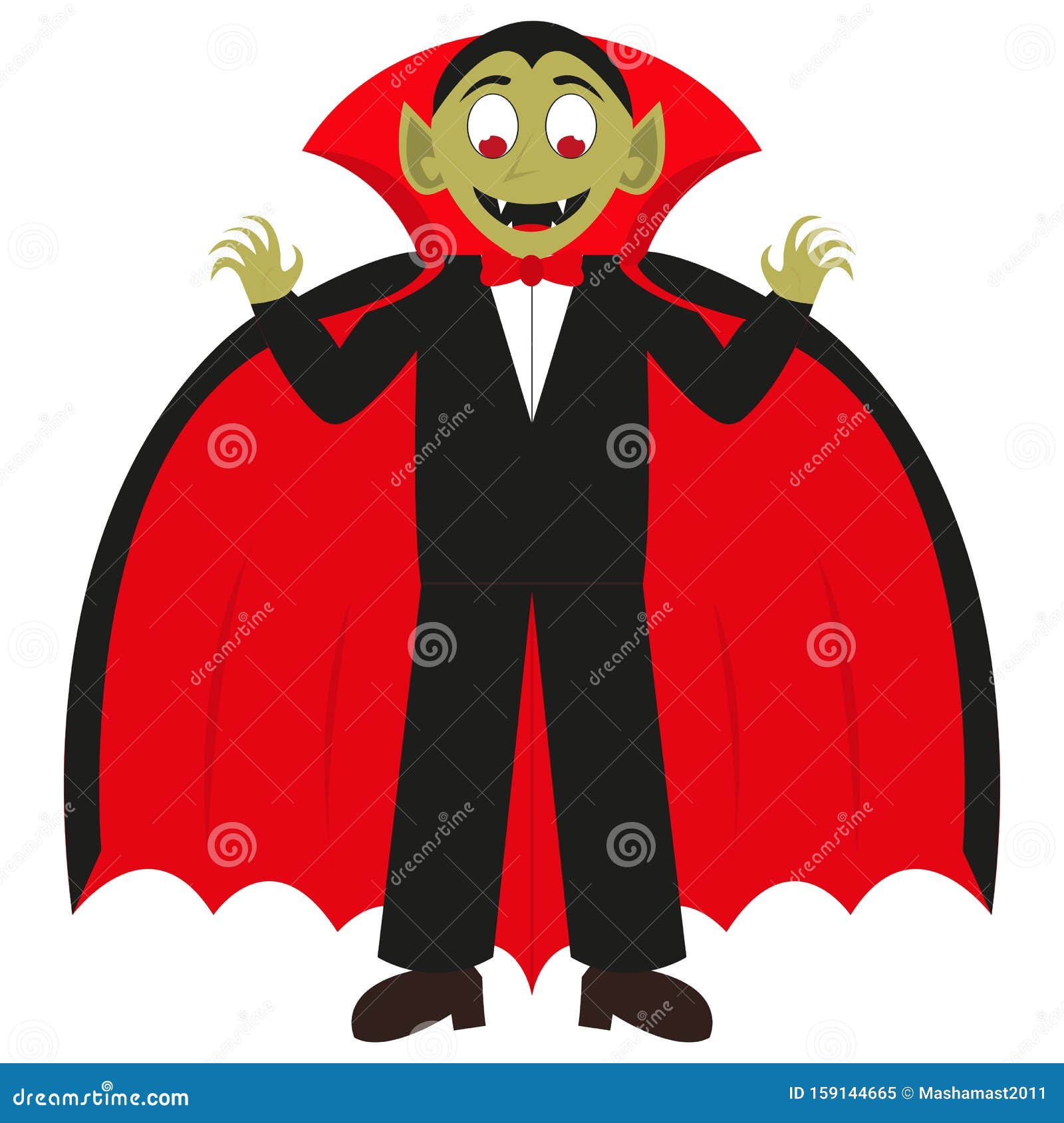 Cartoon Vampire On A White Background | CartoonDealer.com #159144665