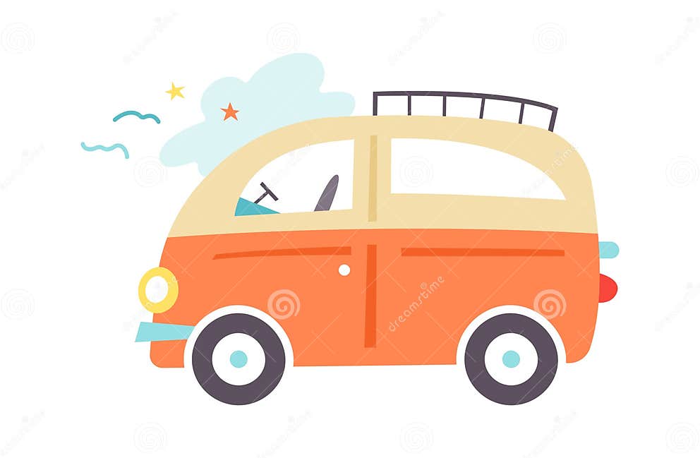 Cartoon Van Vehicle stock vector. Illustration of isolated - 280936433