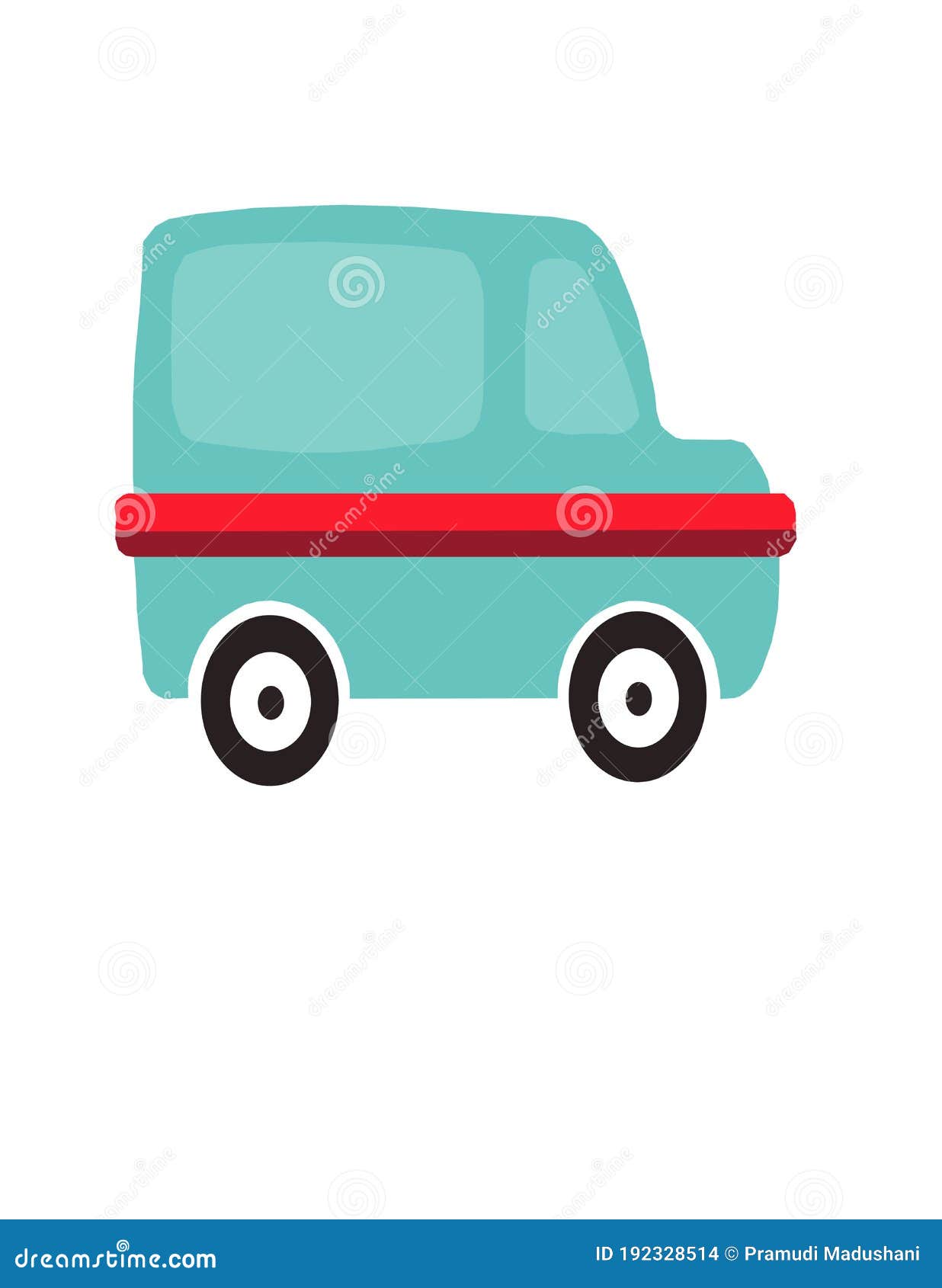 Cartoon Van simple blue stock vector. Illustration of graphic - 192328514
