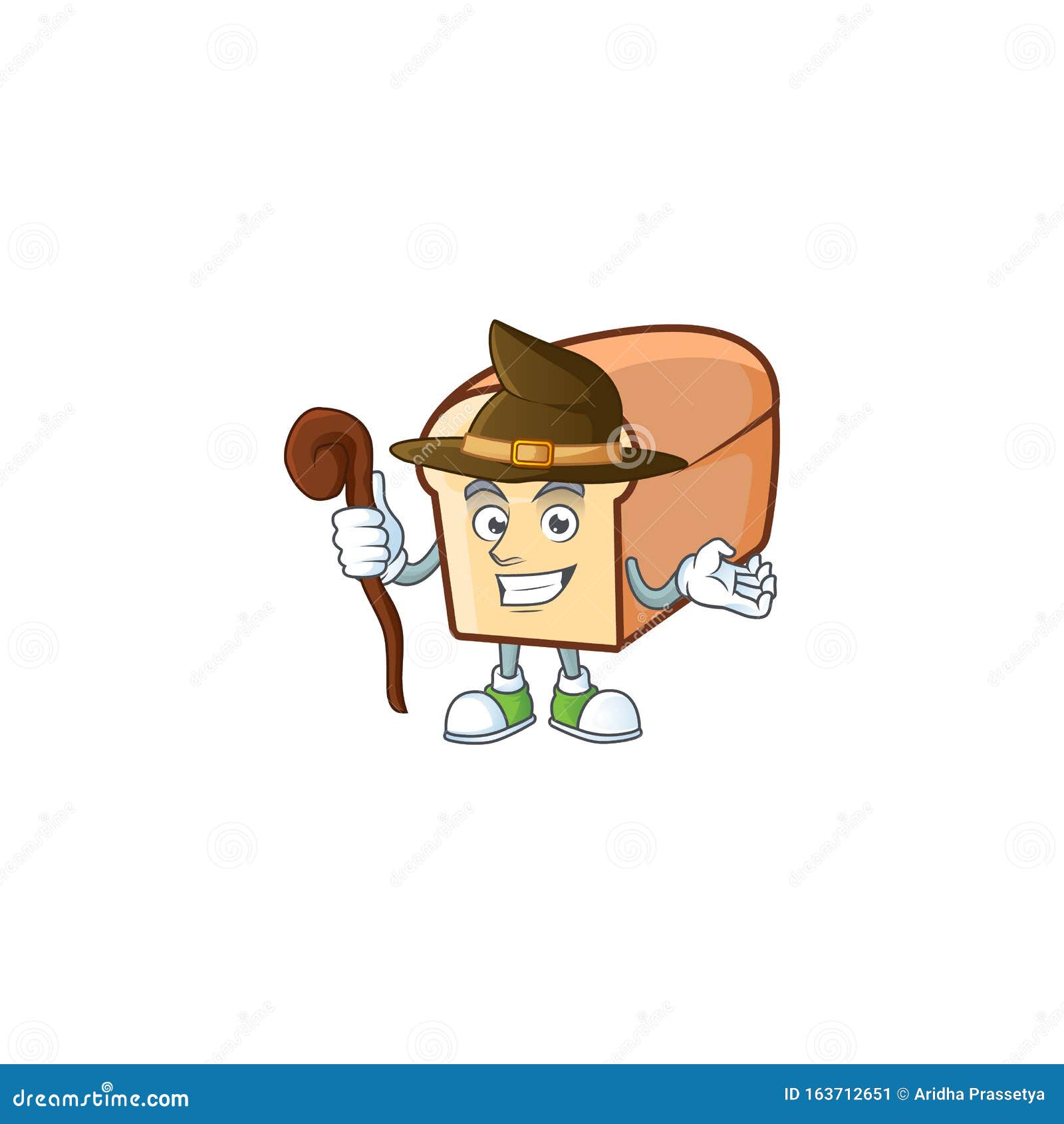 Cartoon Van Wit Brood in Karakterheks Vector Illustratie - Illustration ...