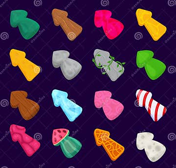 Cartoon vector arrows stock illustration. Illustration of white - 319219150