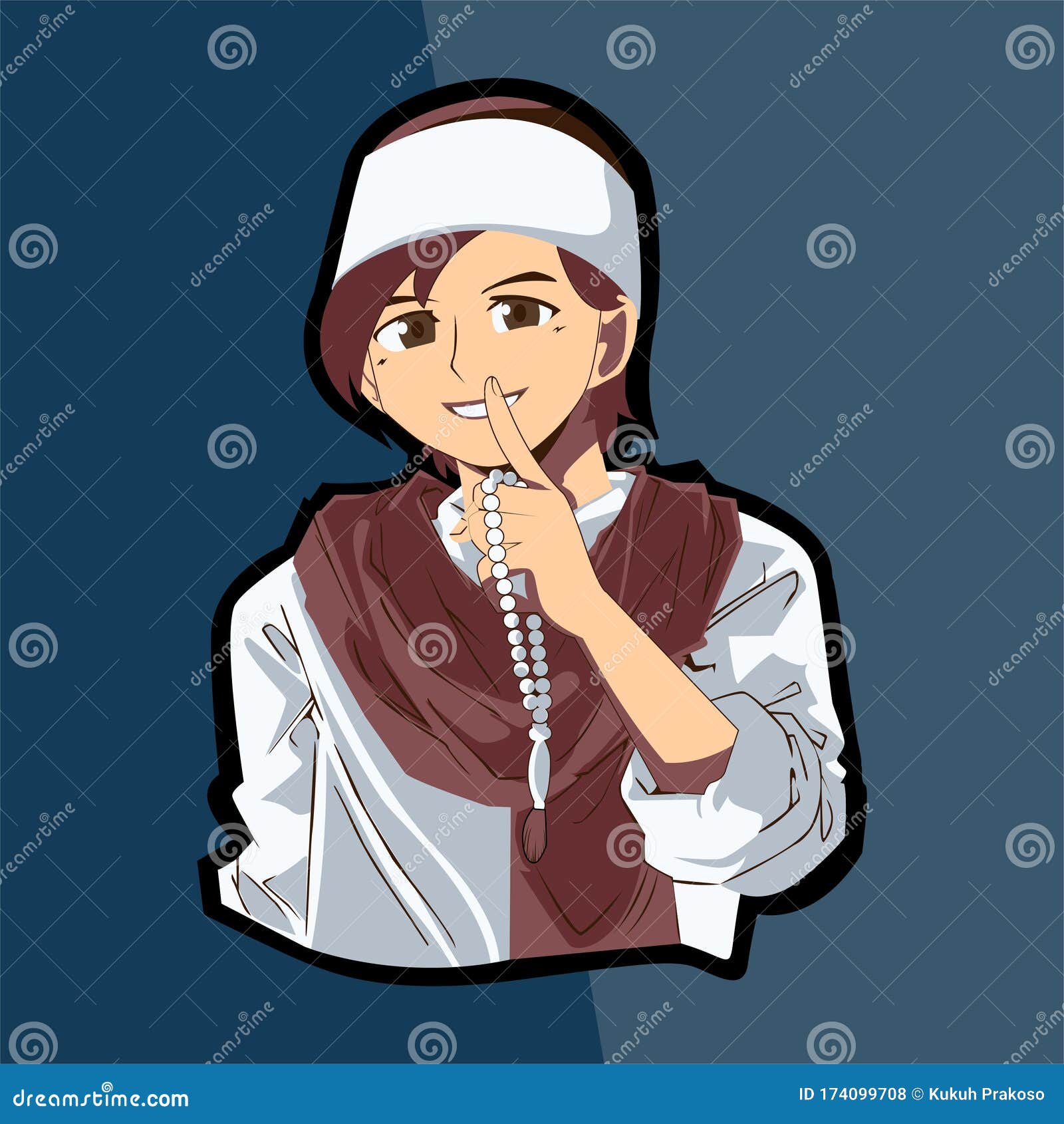 Cartoon Vector Art - Islamic Character Stock Vector - Illustration of ...