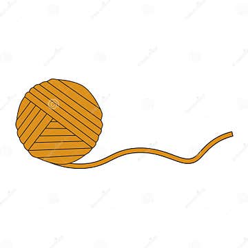 Cartoon Vector Ball of Wool Stock Vector - Illustration of doodle, kids ...