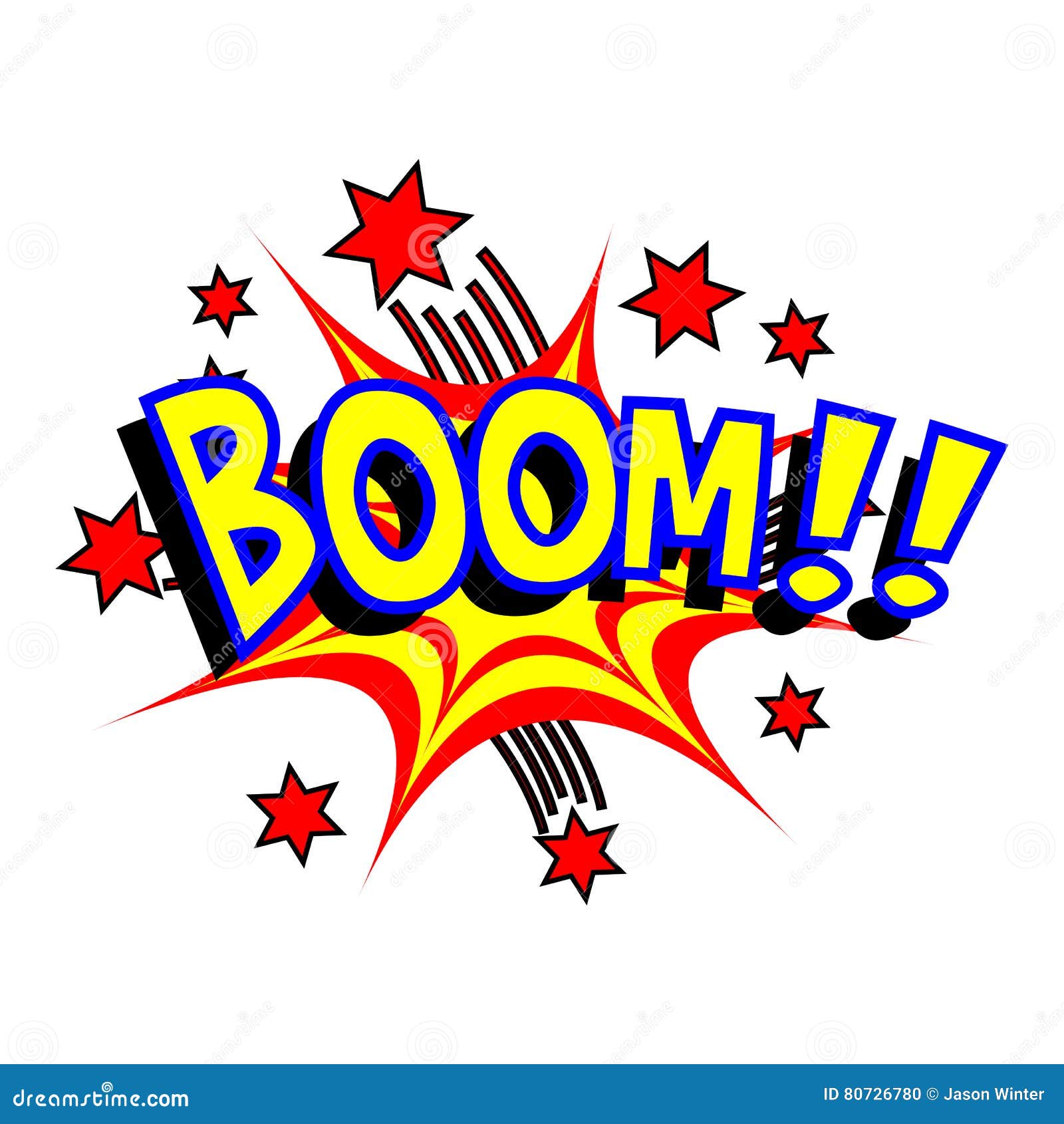 Cartoon Vector Boom stock vector. Illustration of boom - 80726780
