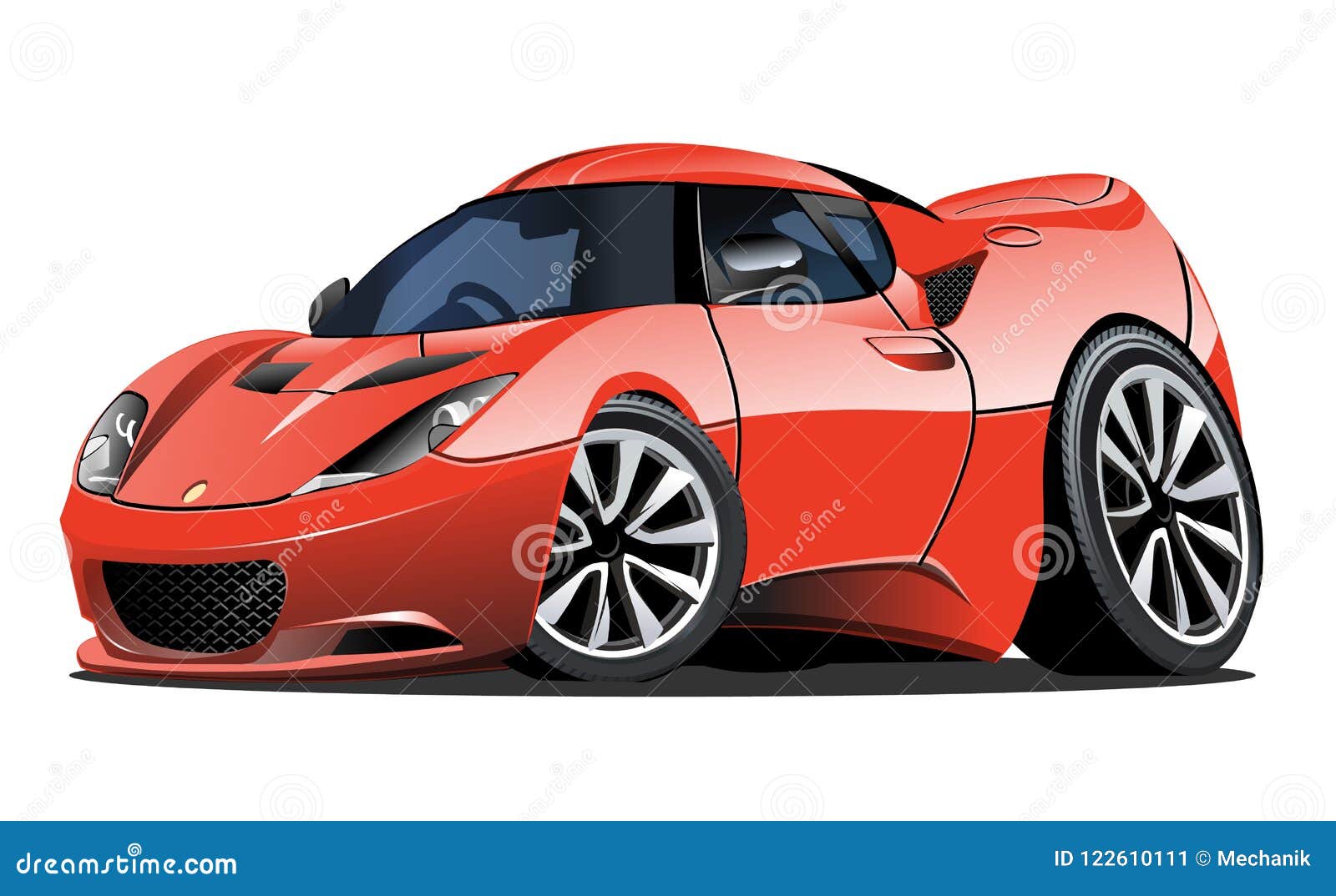 Cartoon vector car stock vector. Illustration of cool - 122610111