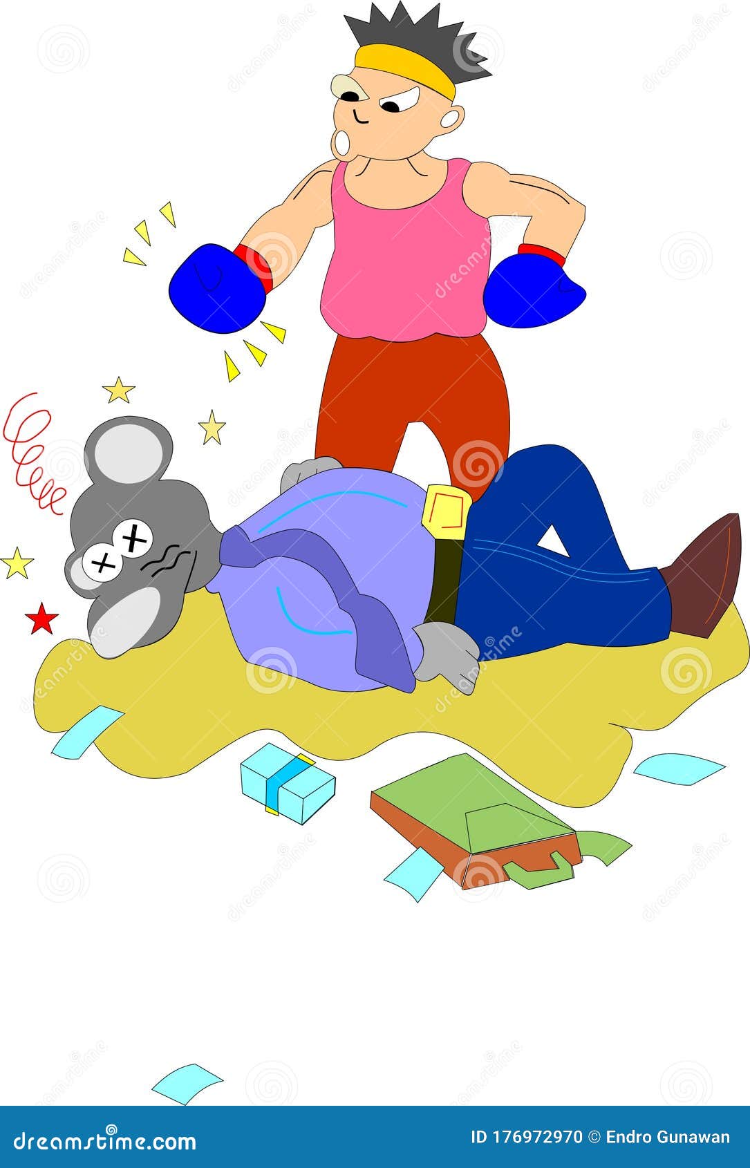 Cartoon Vector Corruption Eradication Stock Vector - Illustration of ...