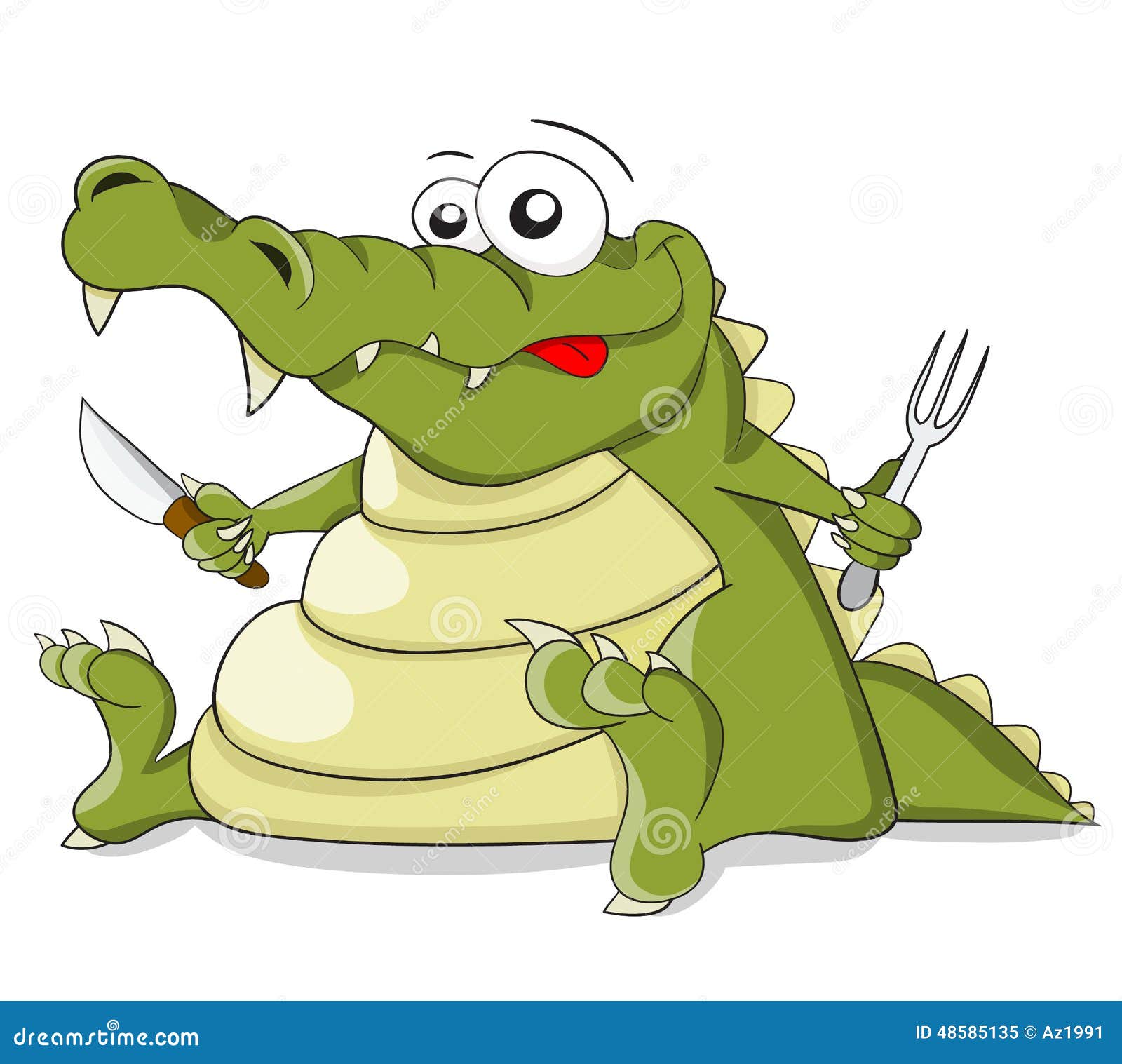 Vector Crocodile. Vector Isolated Cartoon Alligator, African Gator On ...
