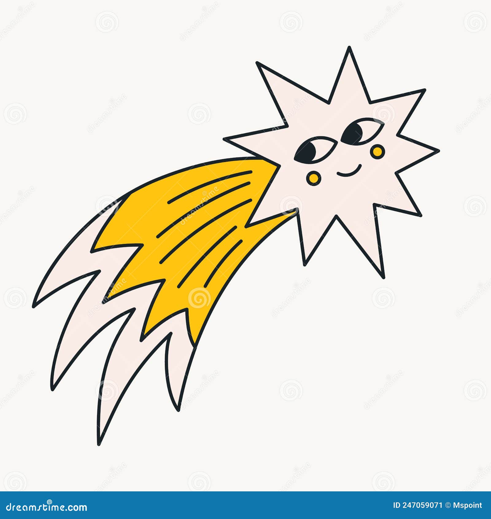 Funny Comet Cartoon Illustration | CartoonDealer.com #31986226