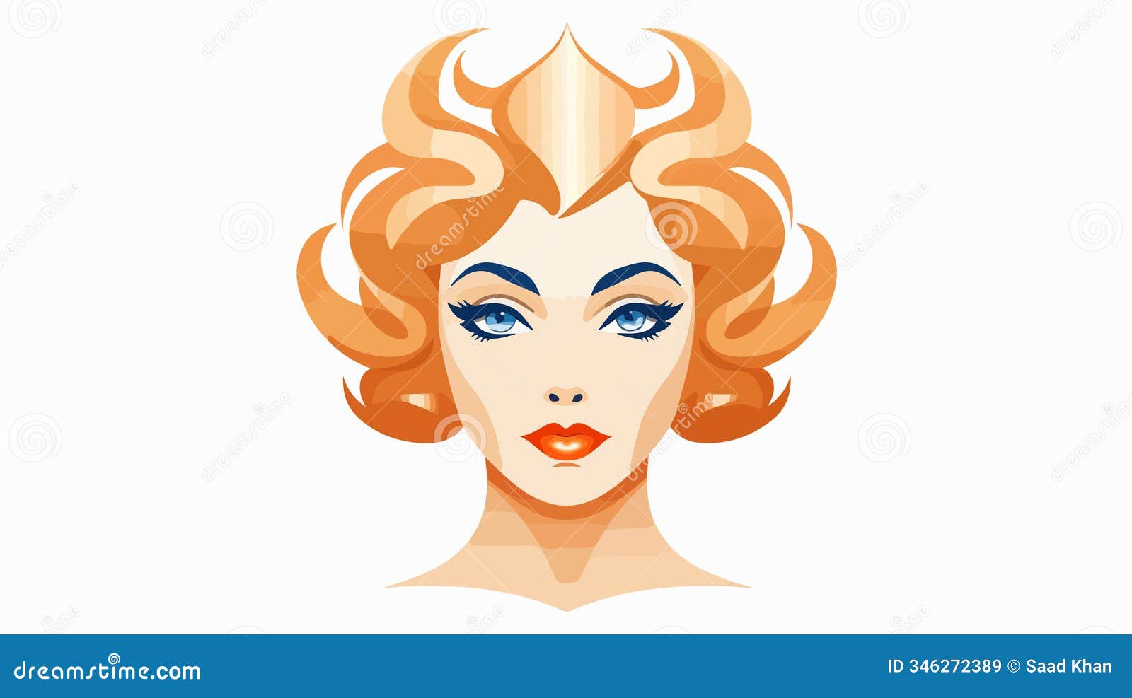 Queen Head Vector Icon Design Cartoon Stock Illustration - Illustration ...