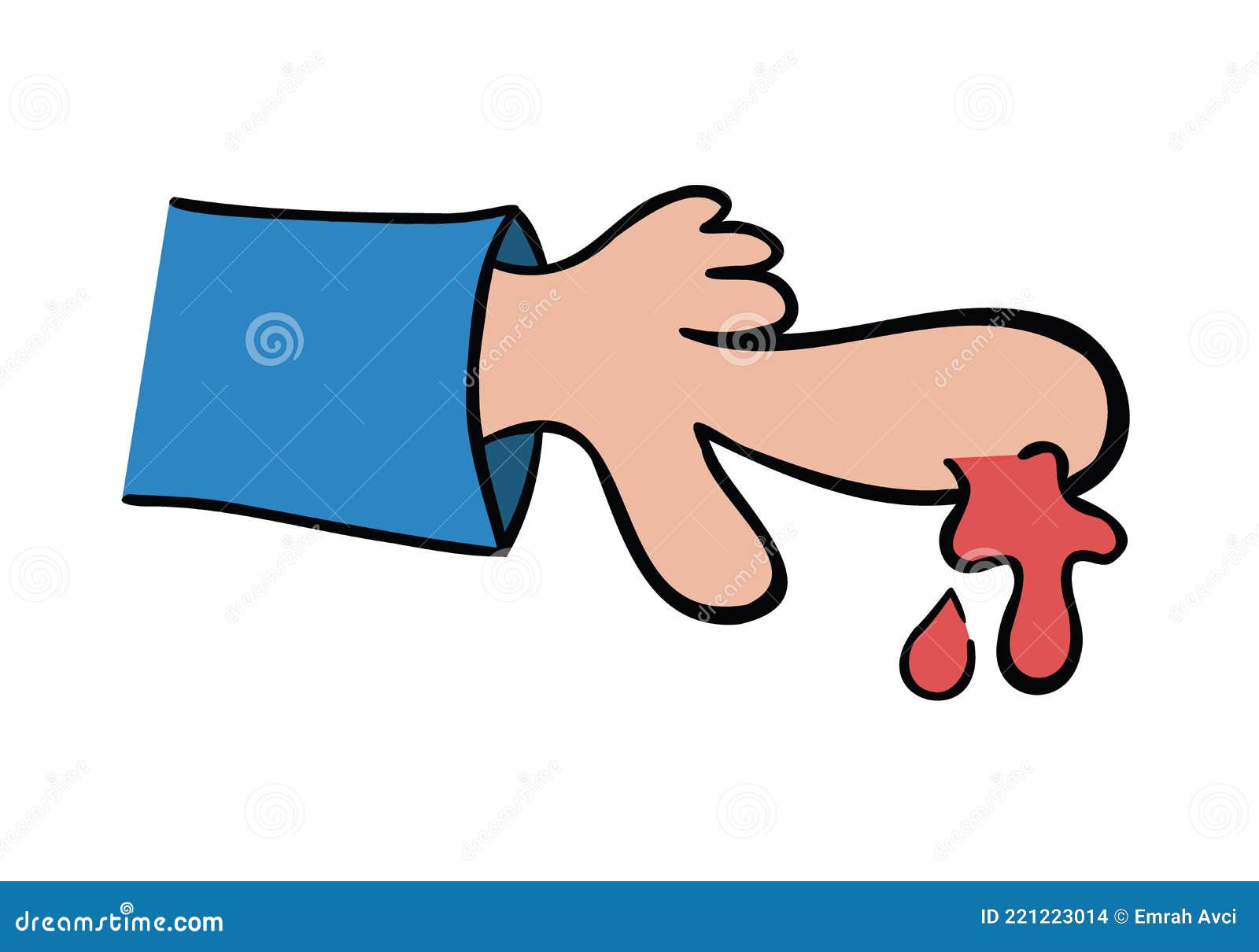 Cartoon Vector Illustration of Bleeding Finger Stock Vector ...