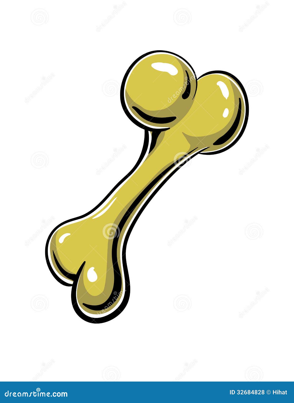 Cartoon Vector Illustration Of Bones Hand Drawn. Royalty Free Stock ...