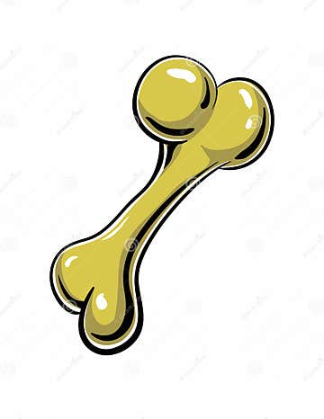 Cartoon Vector Illustration of Bones Hand Drawn. Stock Vector ...