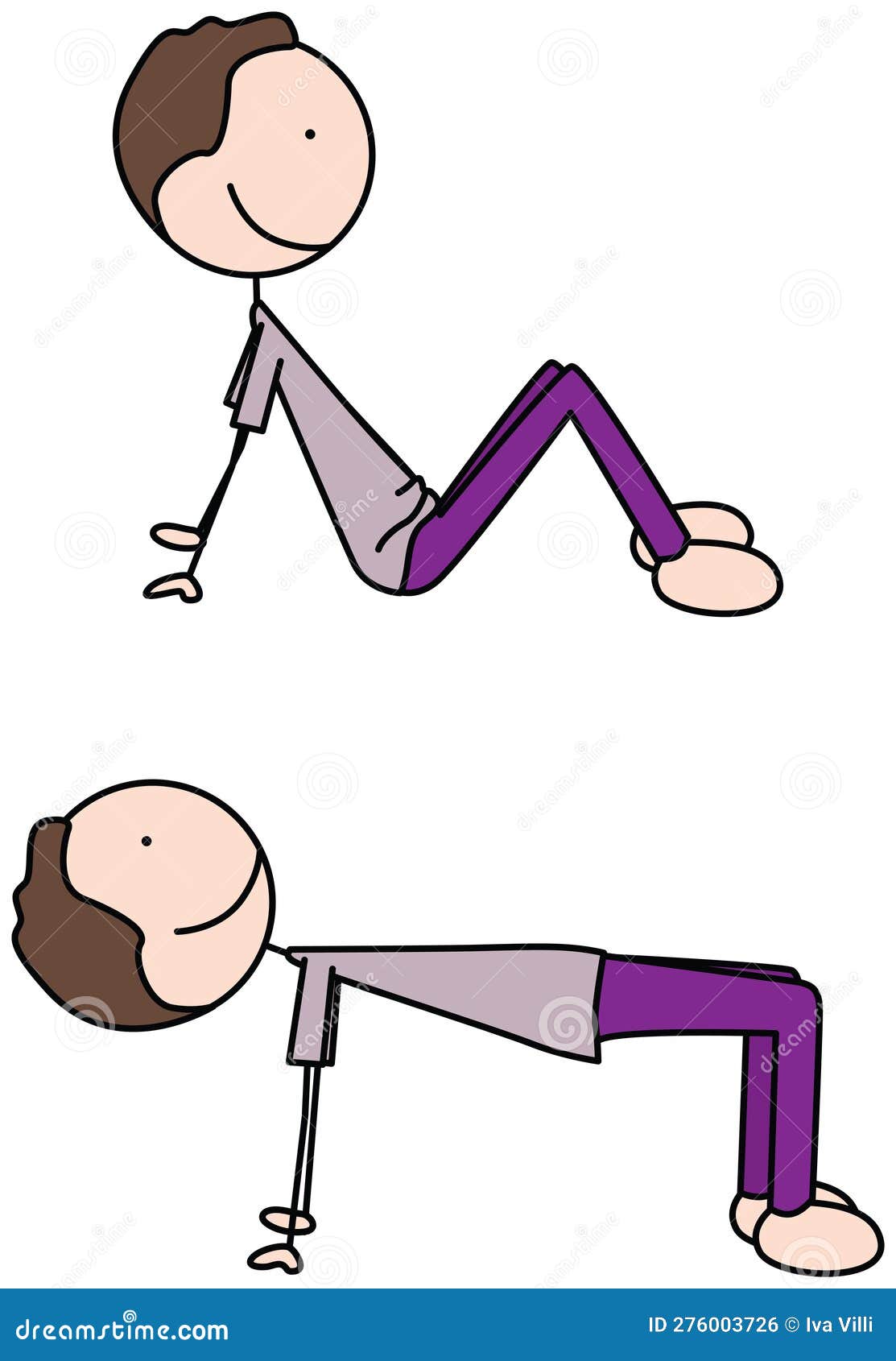 Happy kid exercises stock vector. Illustration of child - 276003726