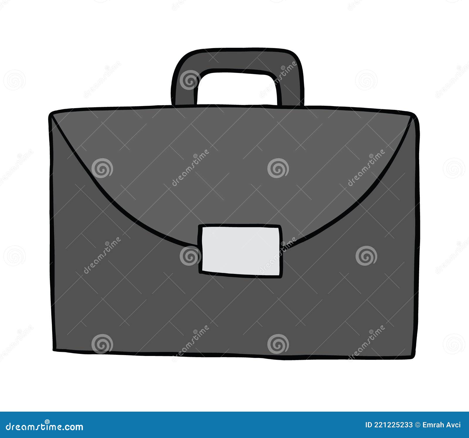 Cartoon Vector Illustration of Briefcase Stock Vector - Illustration of ...