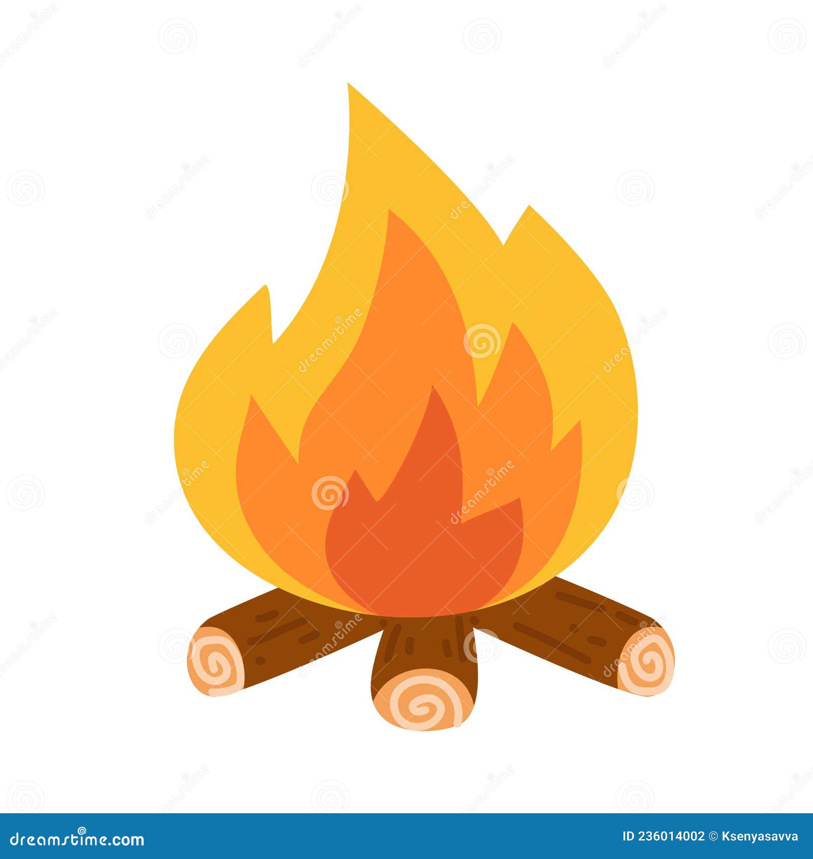 Cartoon Vector Illustration, Cartoon Campfire Stock Vector ...