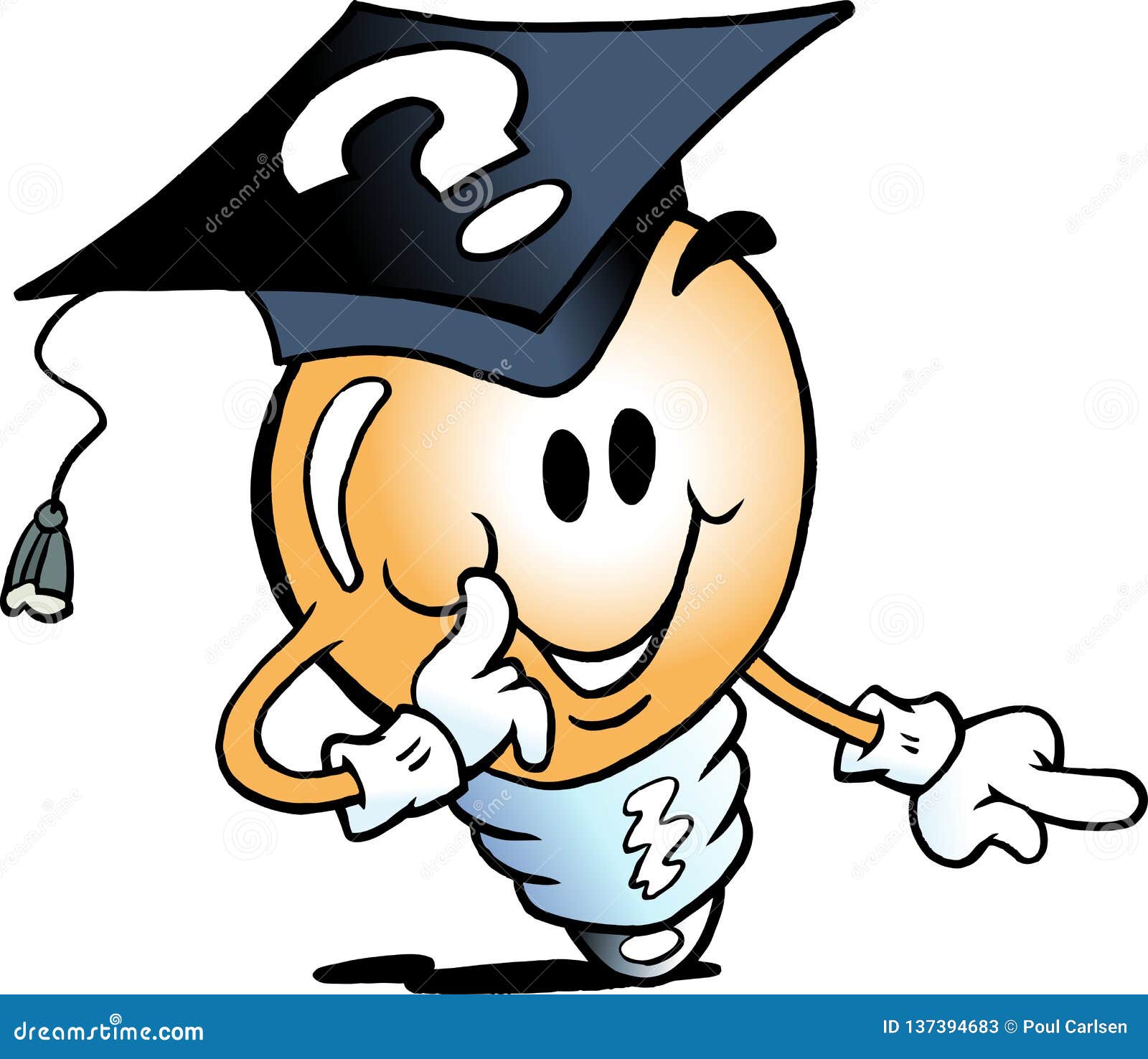 Cartoon Clever Man Pointing With Thought Bubble Royalty-Free Stock ...