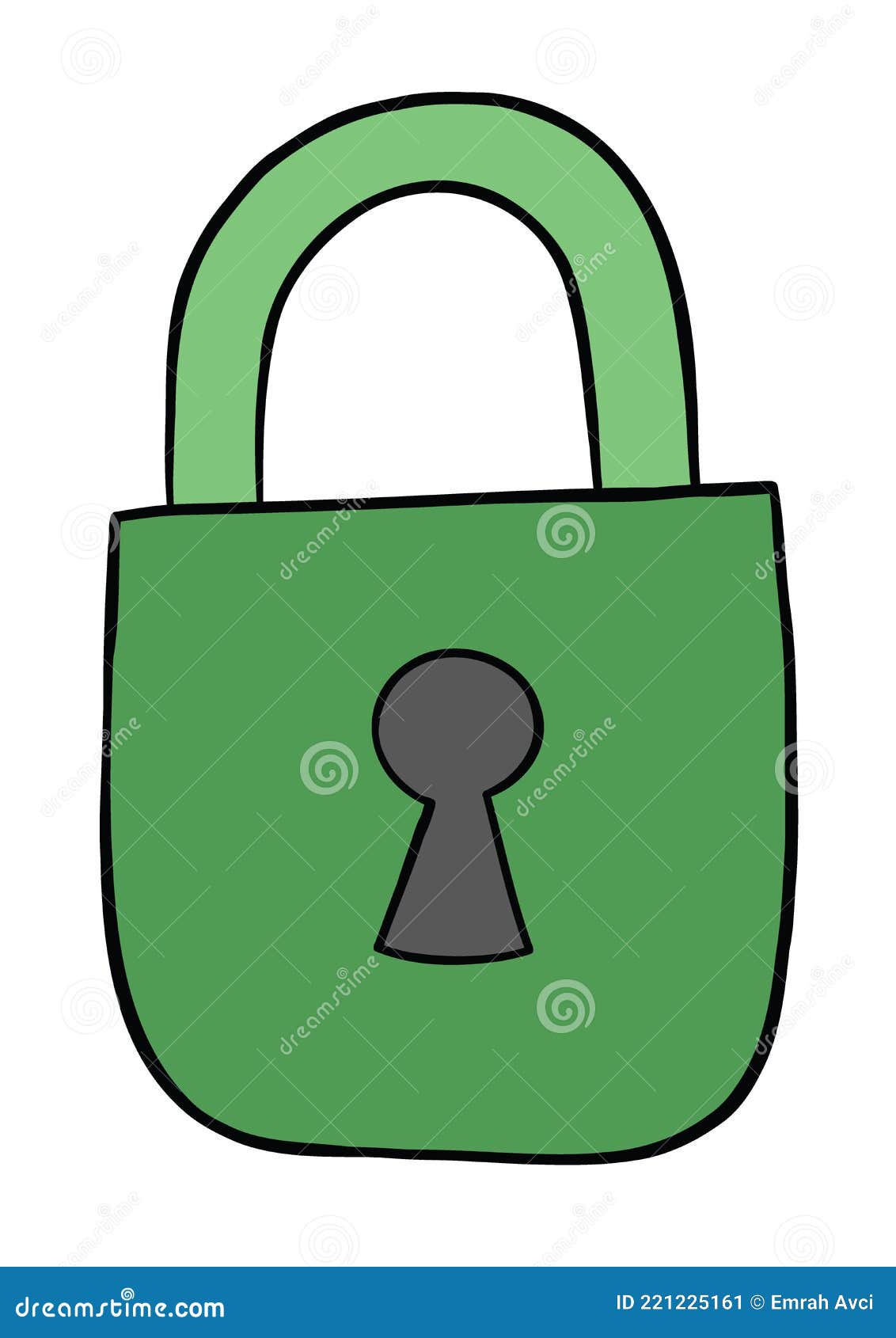 Cartoon Vector Illustration Of Closed Padlock | CartoonDealer.com ...