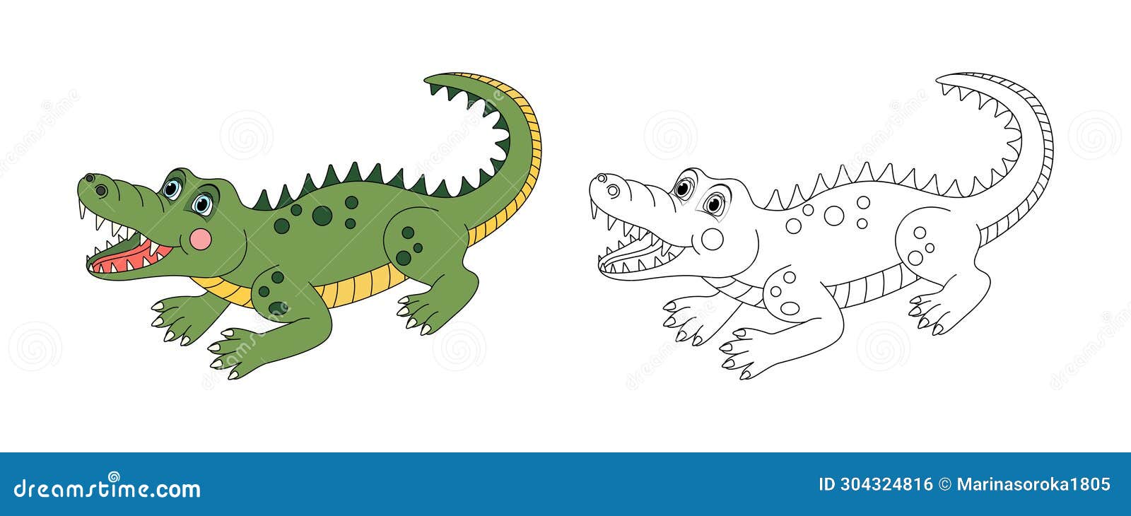 Alligator One Line Drawing Minimalist Design Cartoon Vector ...