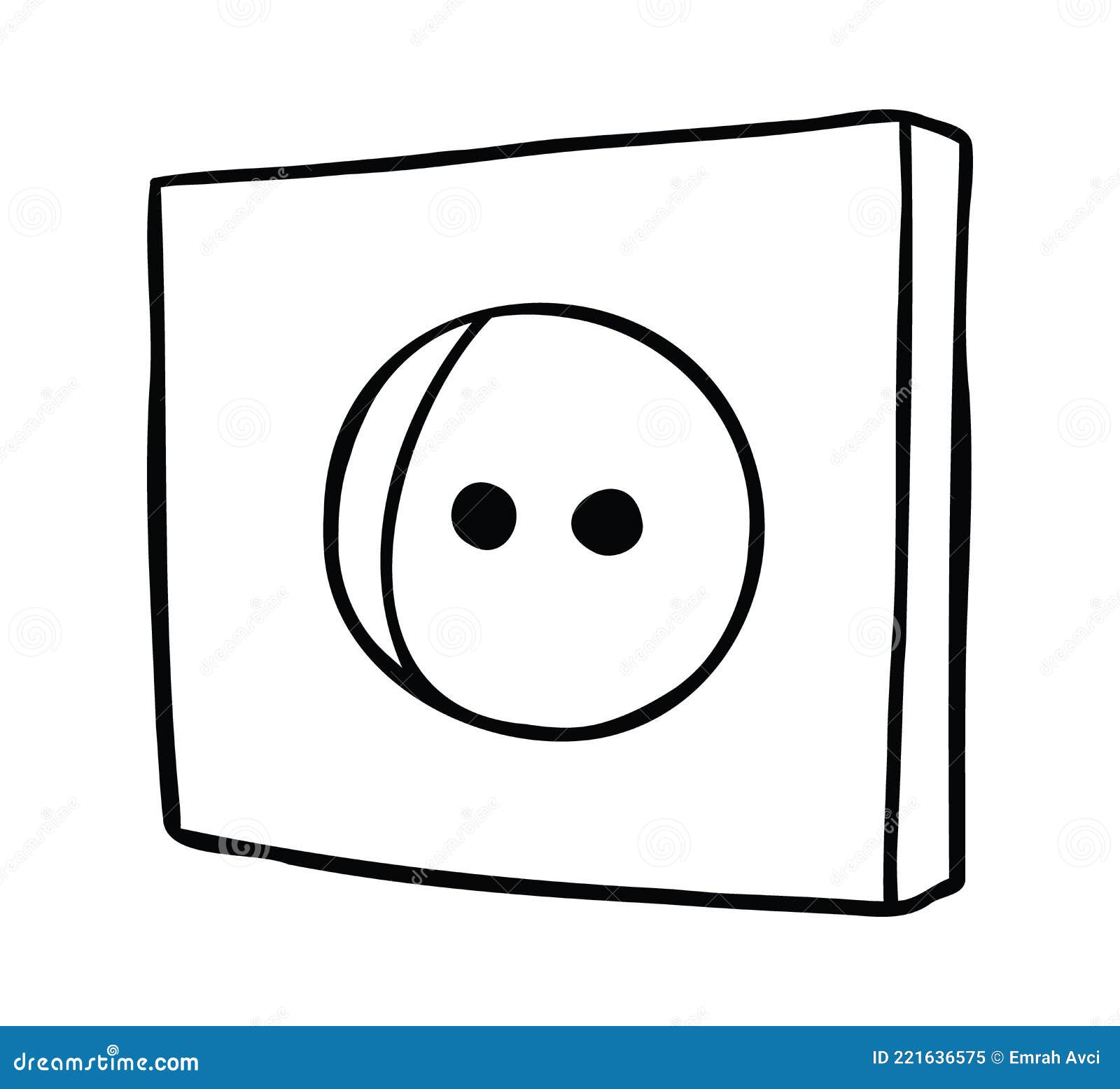 Cartoon Vector Illustration of Electrical Outlet Stock Vector ...