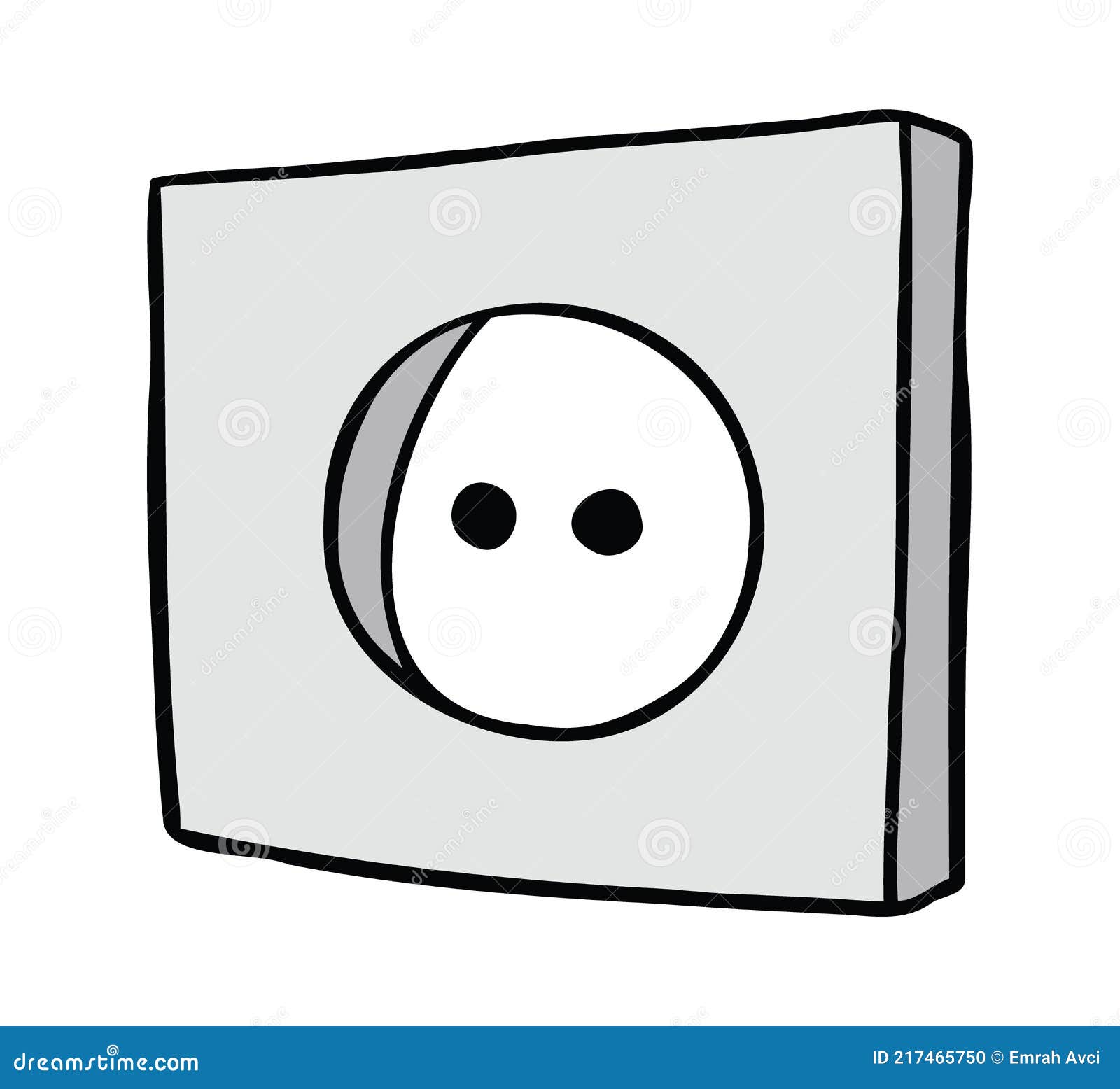 Cartoon Vector Illustration of Electrical Outlet Stock Vector ...