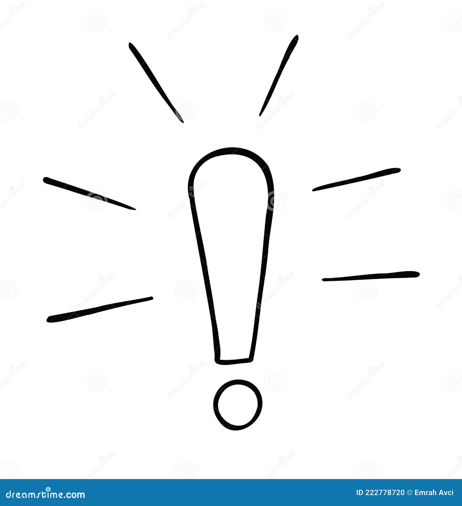 Cartoon Vector Illustration of Exclamation Mark Stock Vector ...