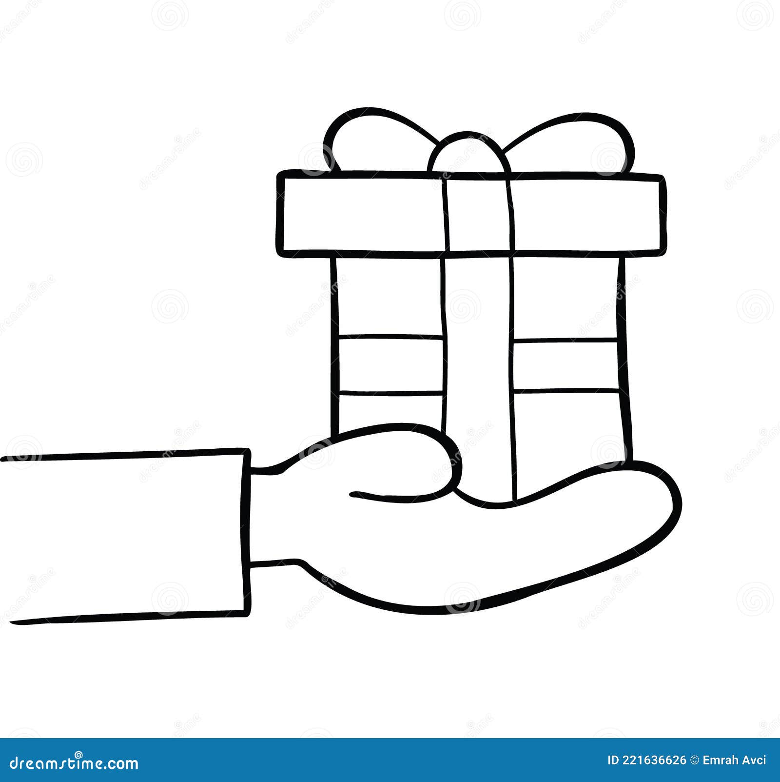 Cartoon Vector Illustration of Giving Gift Stock Vector - Illustration ...