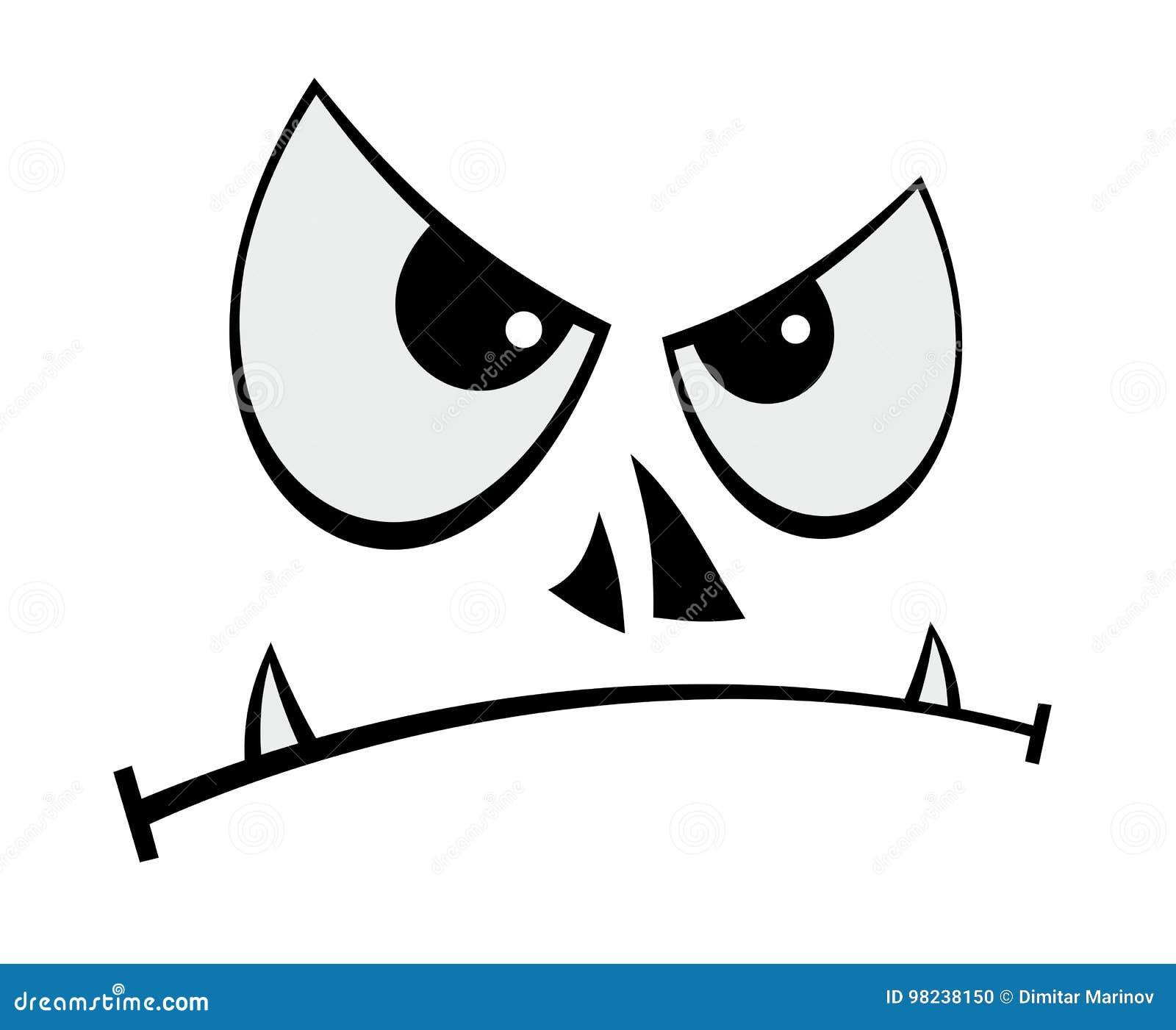 Evil Face Cartoon Vector | CartoonDealer.com #10374971
