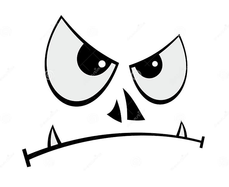 Evil face stock vector. Illustration of spiteful, emotion - 98238150