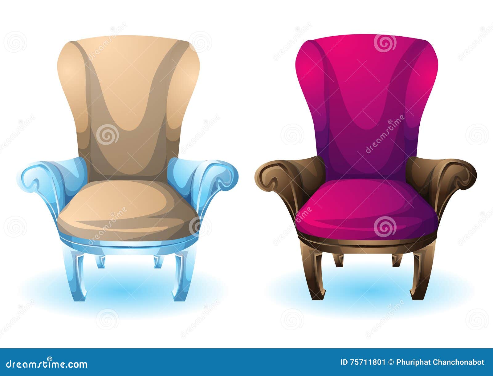Cartoon Vector Illustration Interior Boutique Chair Stock Vector ...