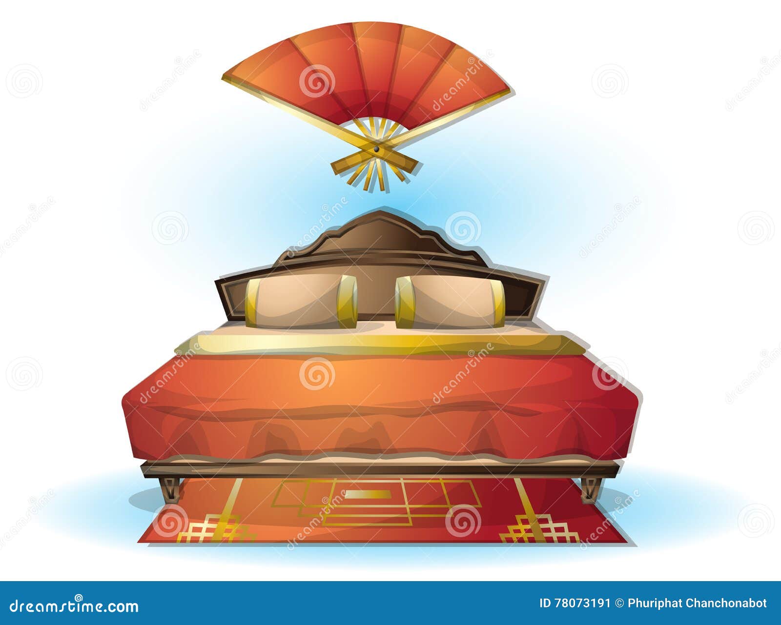 Cartoon Vector Illustration Interior Chinese Room with Separated Layers ...