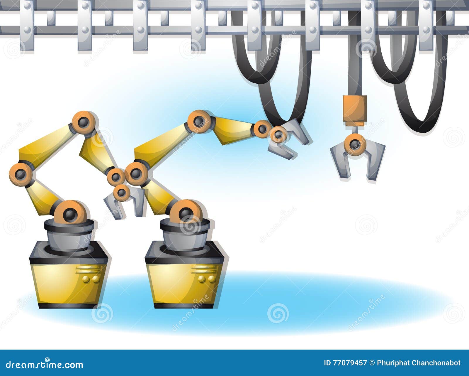 Cartoon Vector Illustration Interior Factory Room with Separated Layers ...