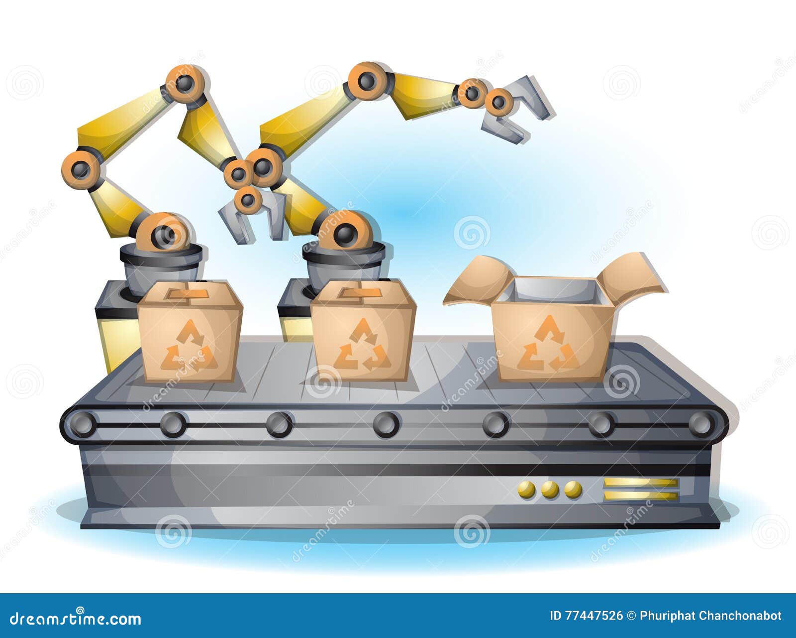 Cartoon Vector Illustration Interior Factory Room with Separated Layers ...