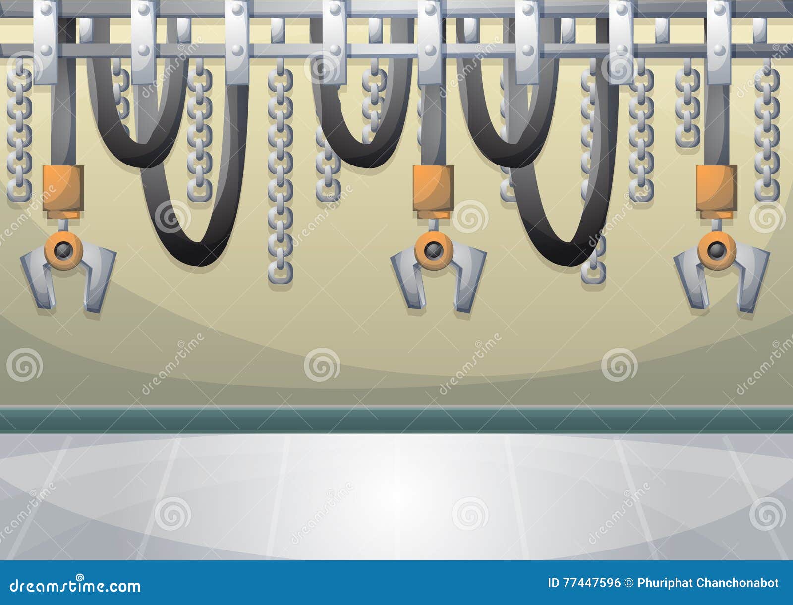 Cartoon Vector Illustration Interior Factory Room with Separated Layers ...