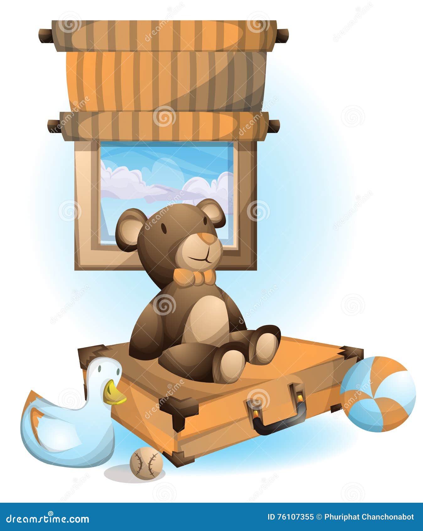 Toys Object For Small Kids To Play Cartoon Pyramid Rabbit And Piano ...