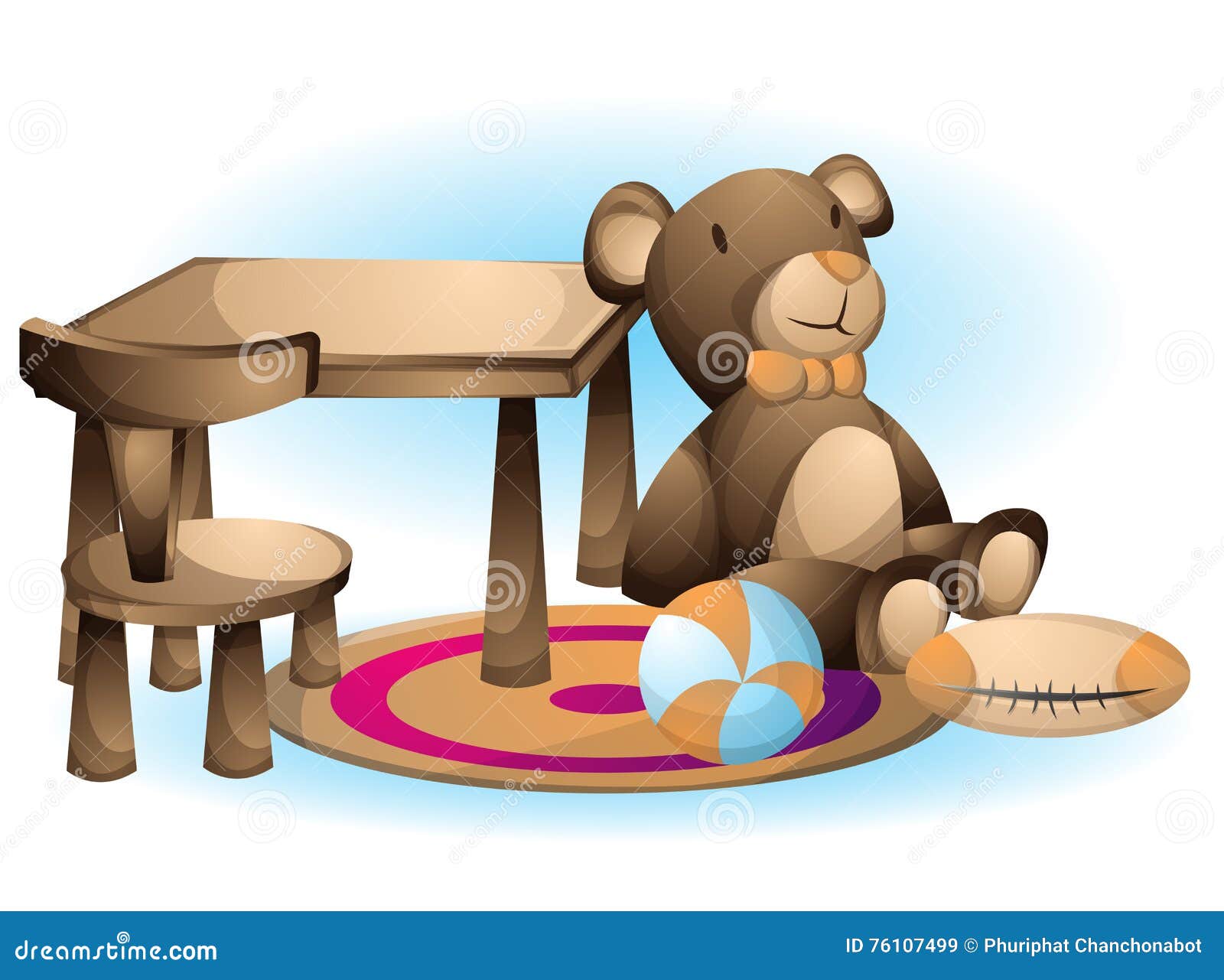 Toys Object For Small Kids To Play Cartoon Pyramid Rabbit And Piano ...